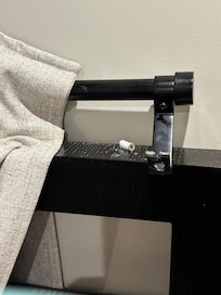 Improperly installed bedroom curtain