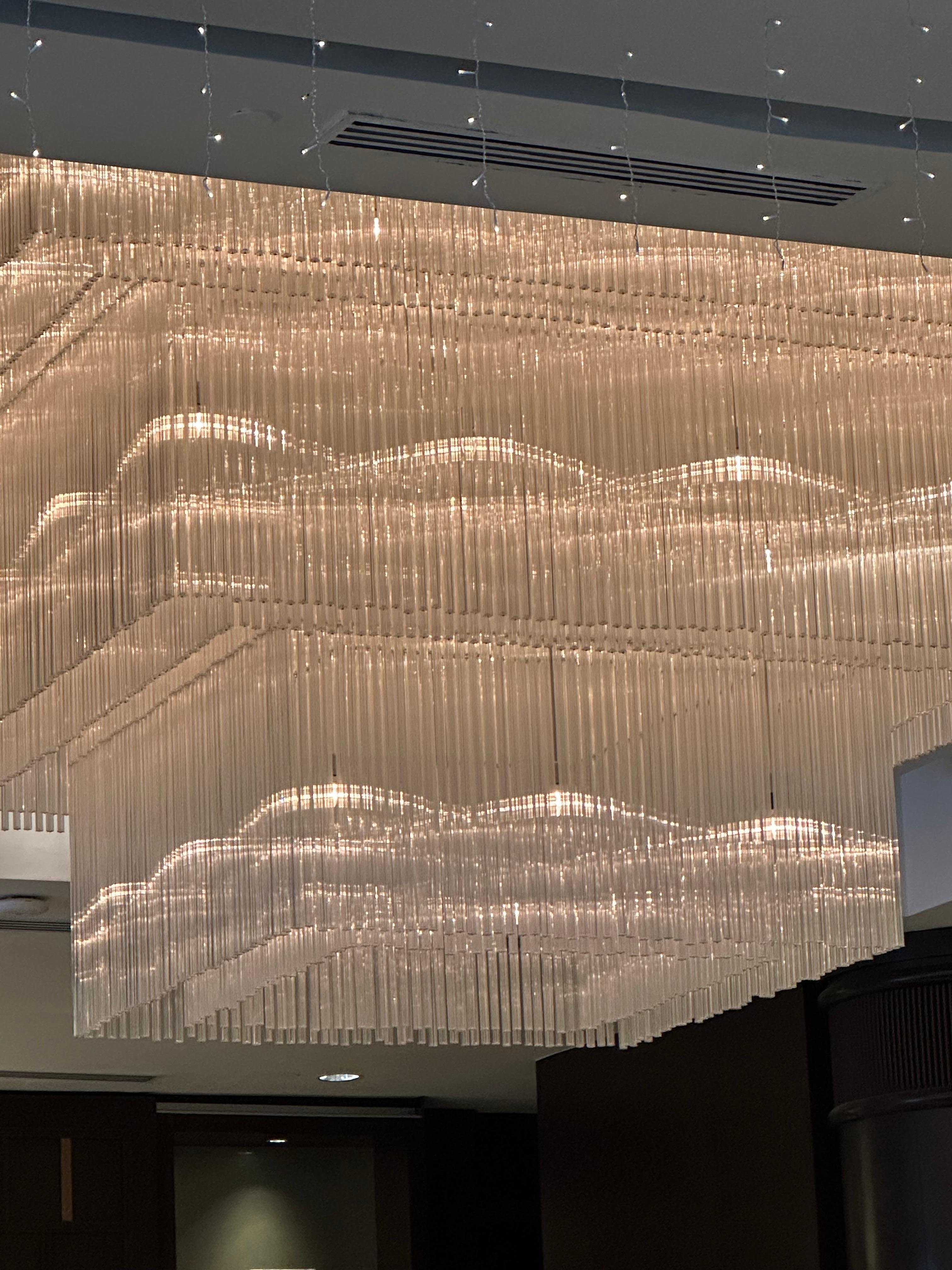 Chandelier in the lobby 