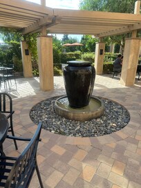 Breakfast sitting outdoors