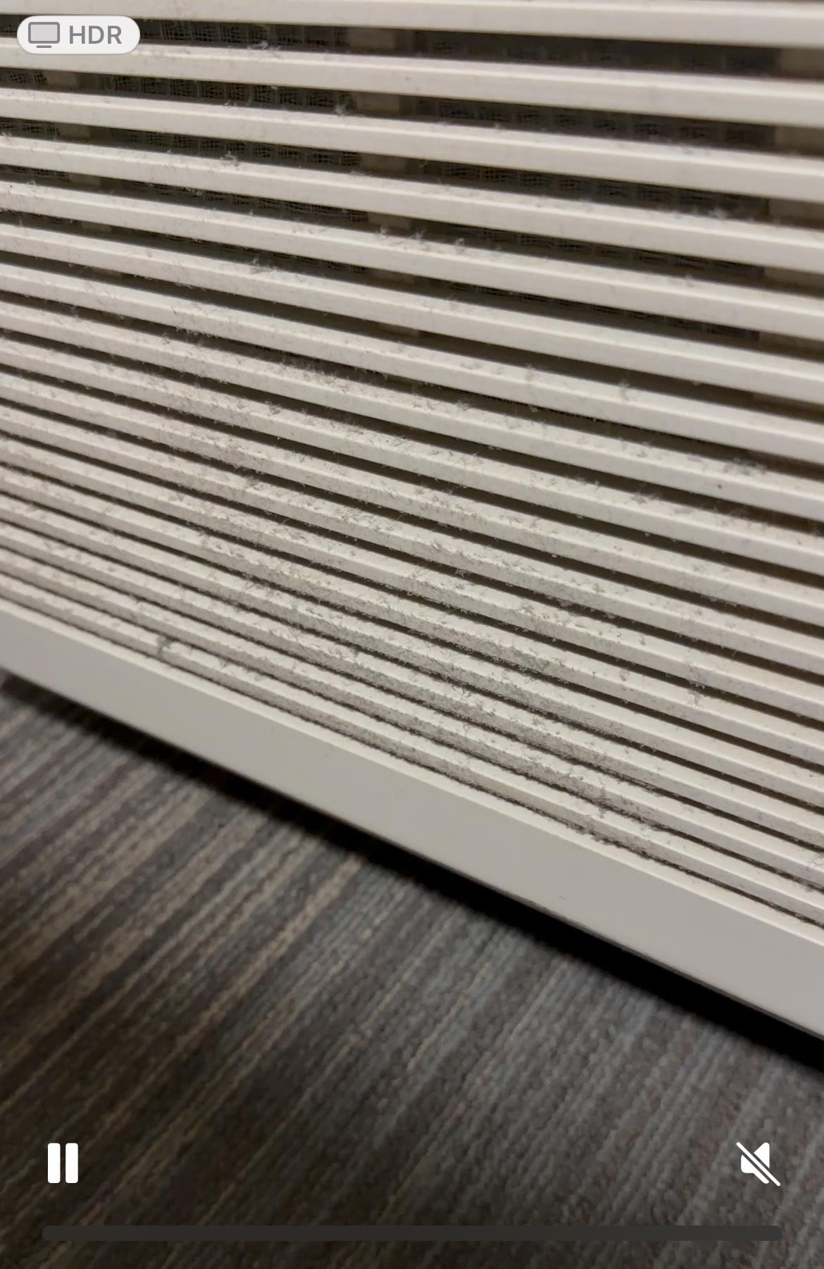 AC units were dirty in all three rooms 