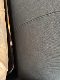 Futon covered in animal hair