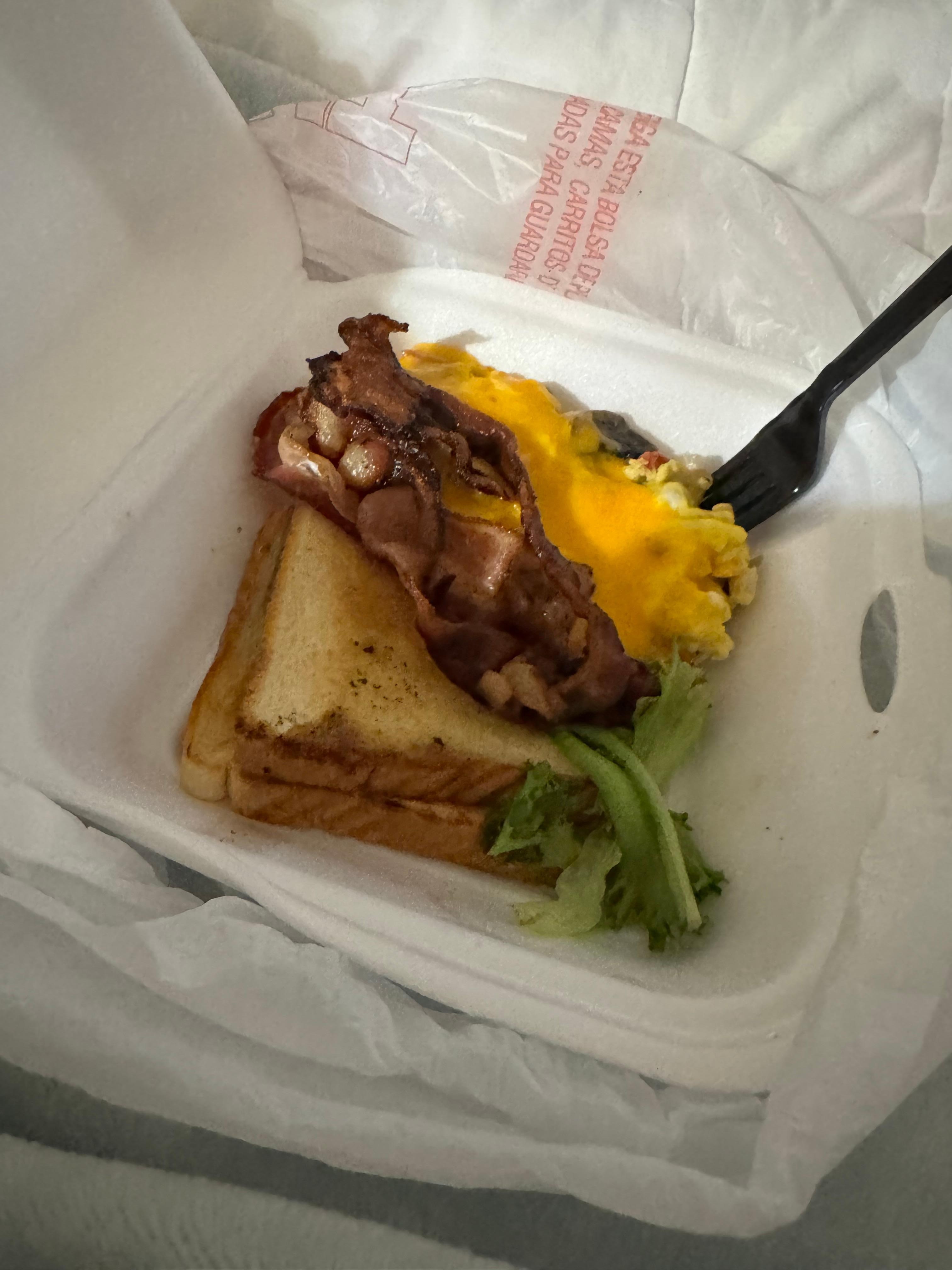 Breakfast typically served poolside but I took to go!