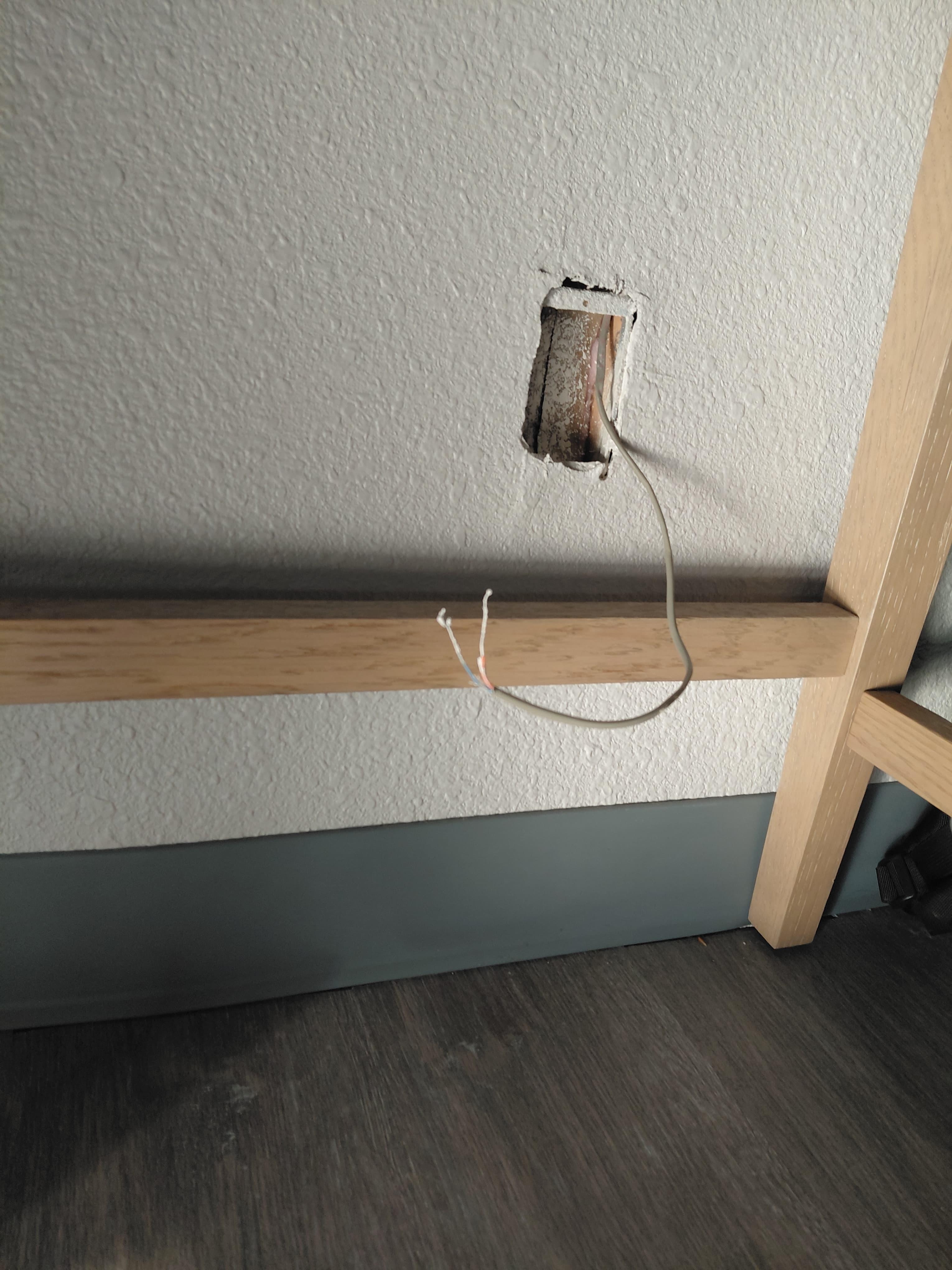 This was under the desk space...