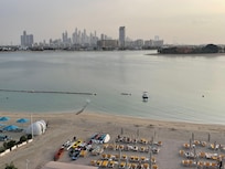 Udsigt fra værelset over del af byen