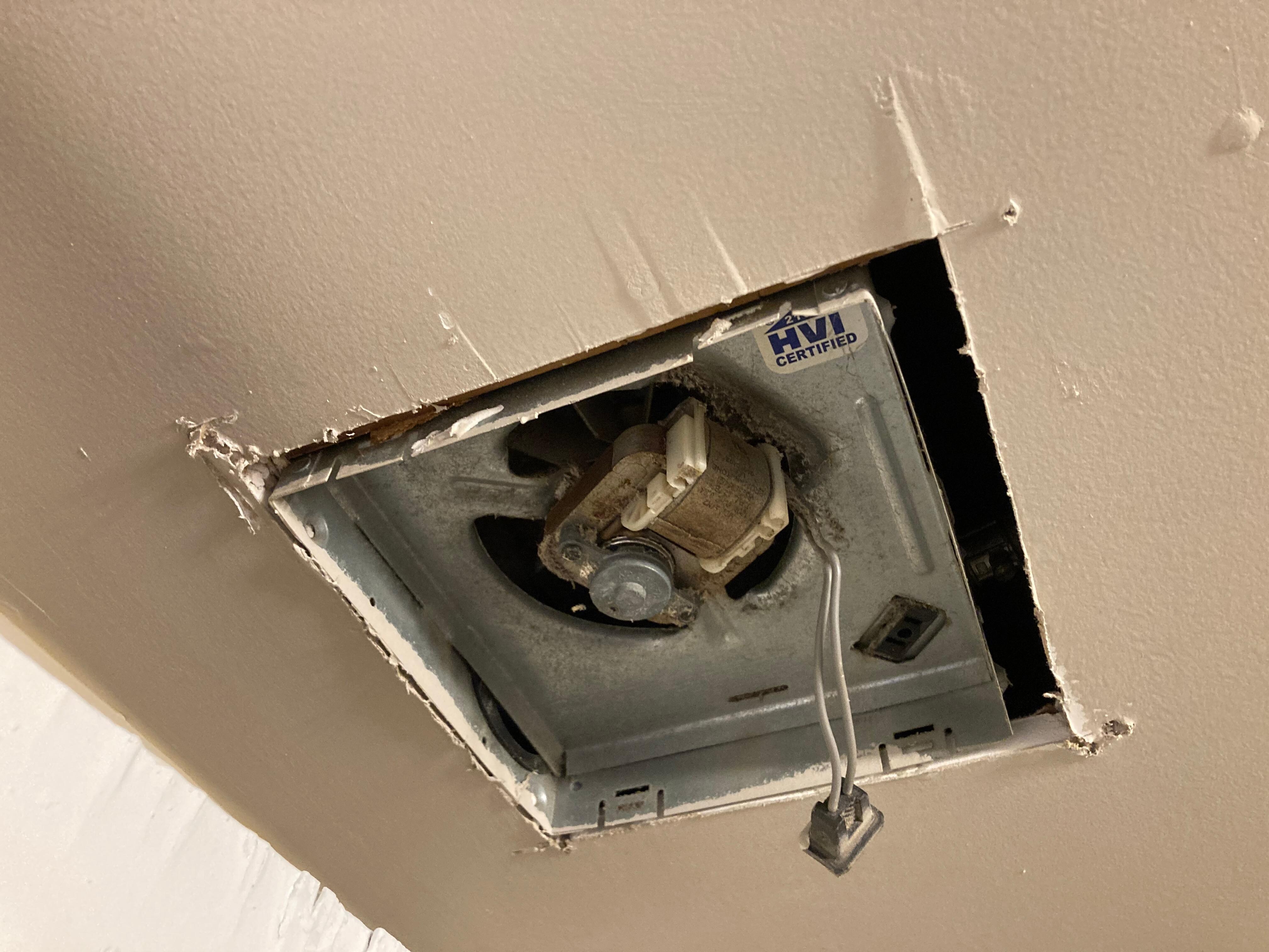 Broken exhaust fan