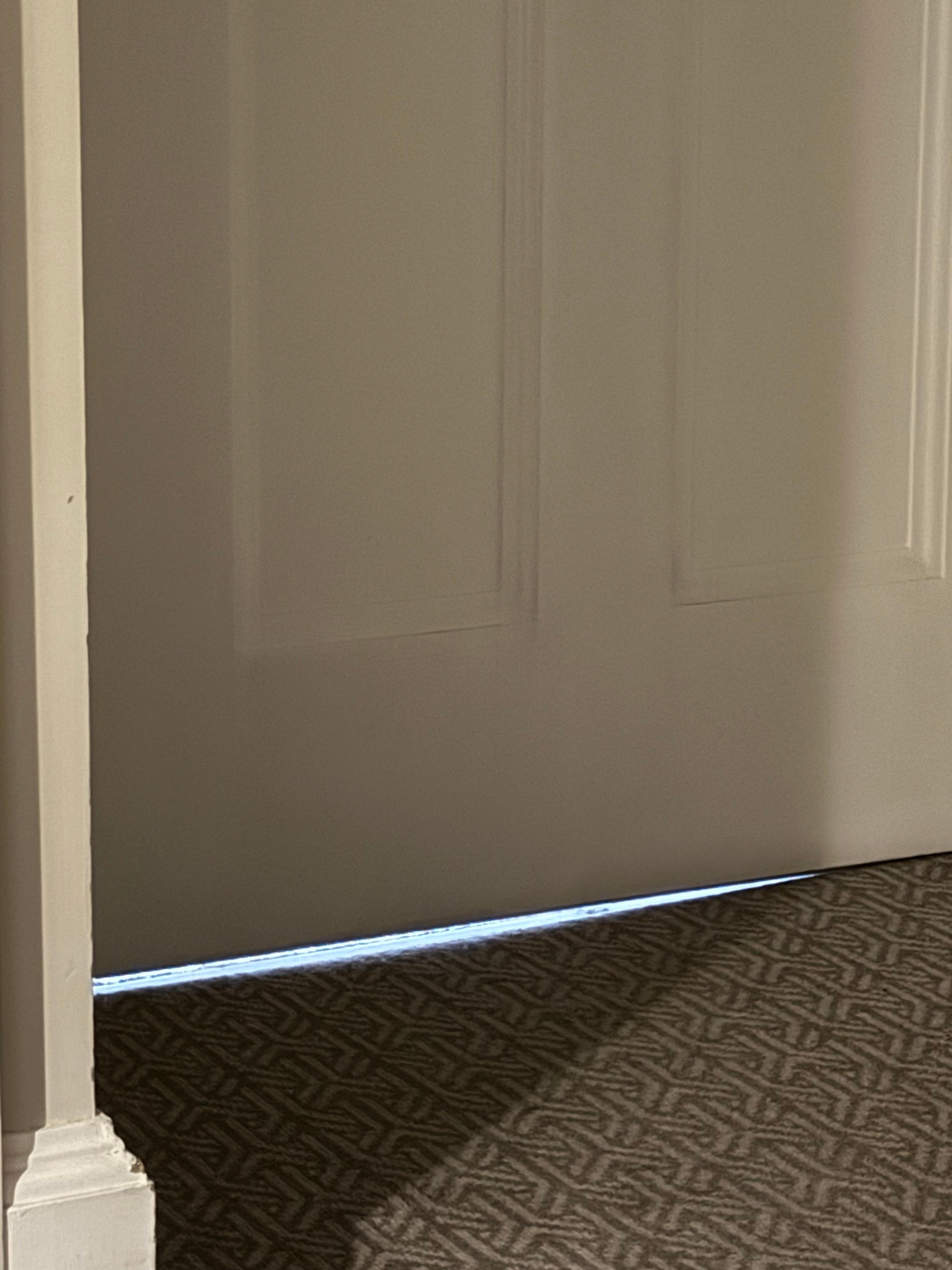 Huge gap under “superior” room door that made it hard to sleep cause light, had to cover it with a towel at night, 