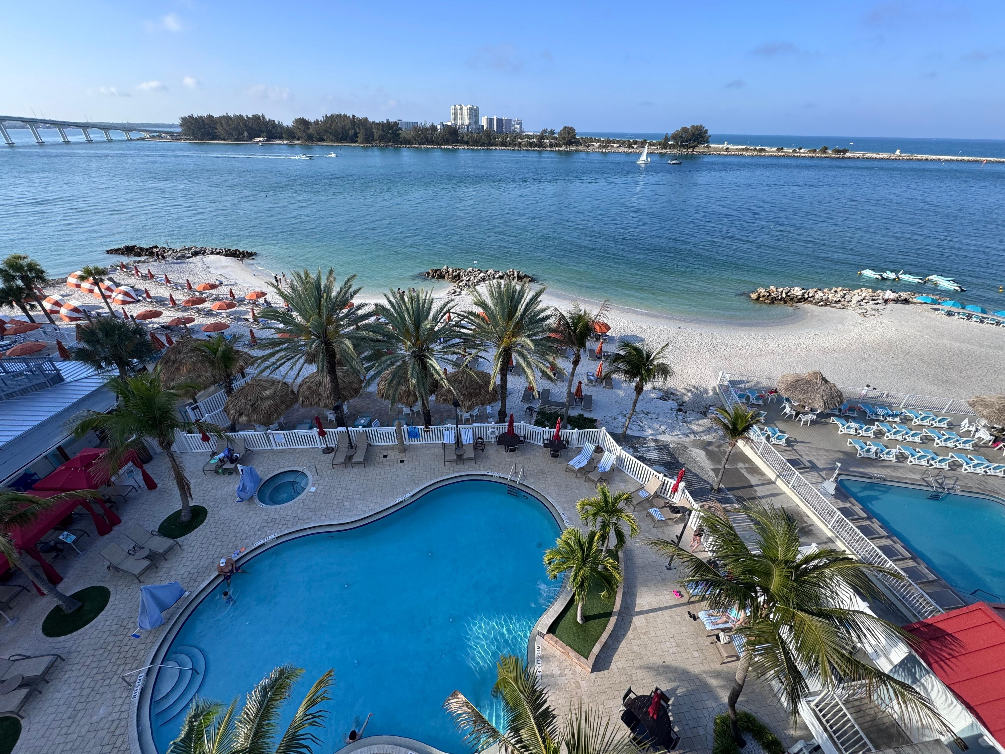 View of the pool from the terrace 6th floor