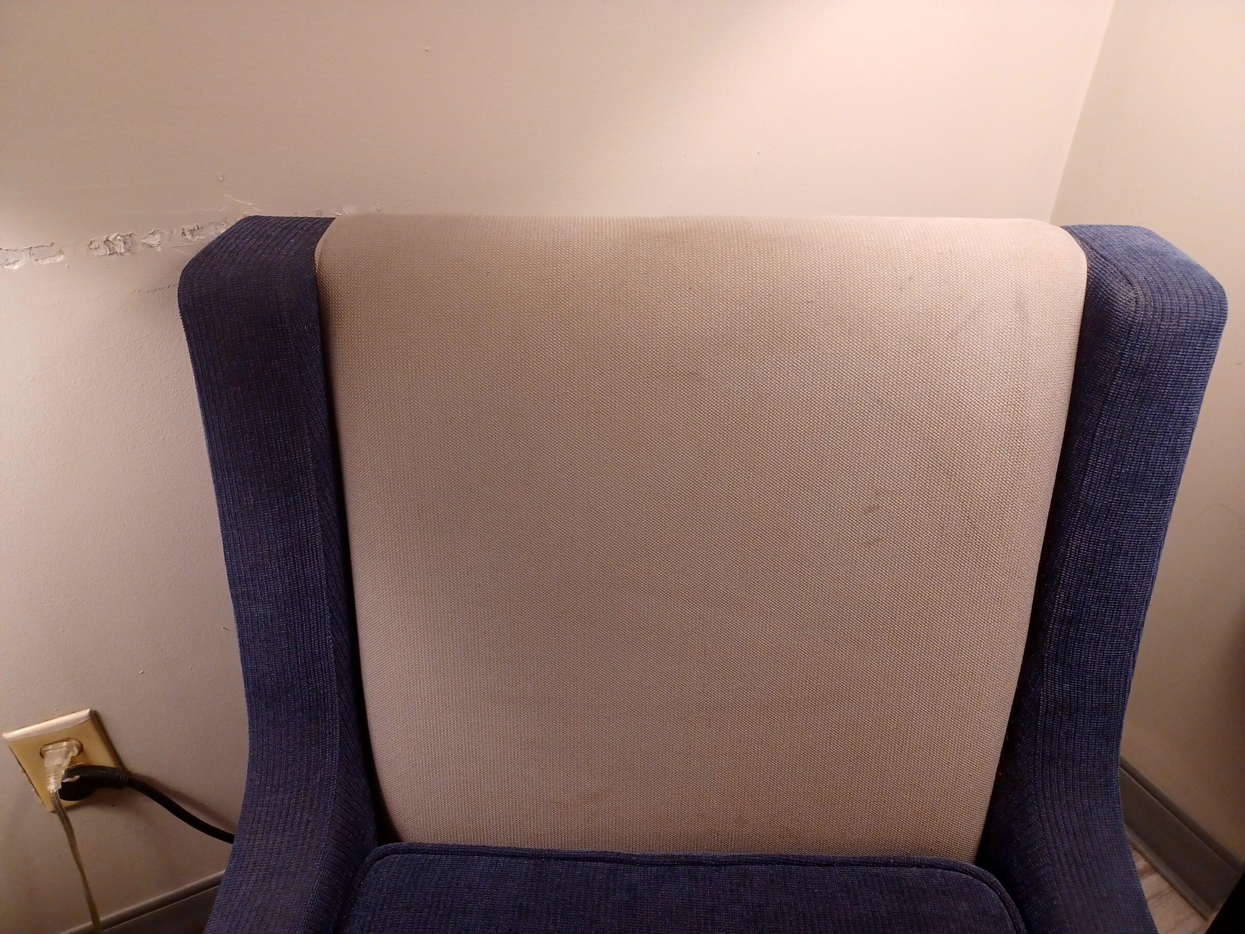 The chairback was so dirty I did not want to sit in that chair.