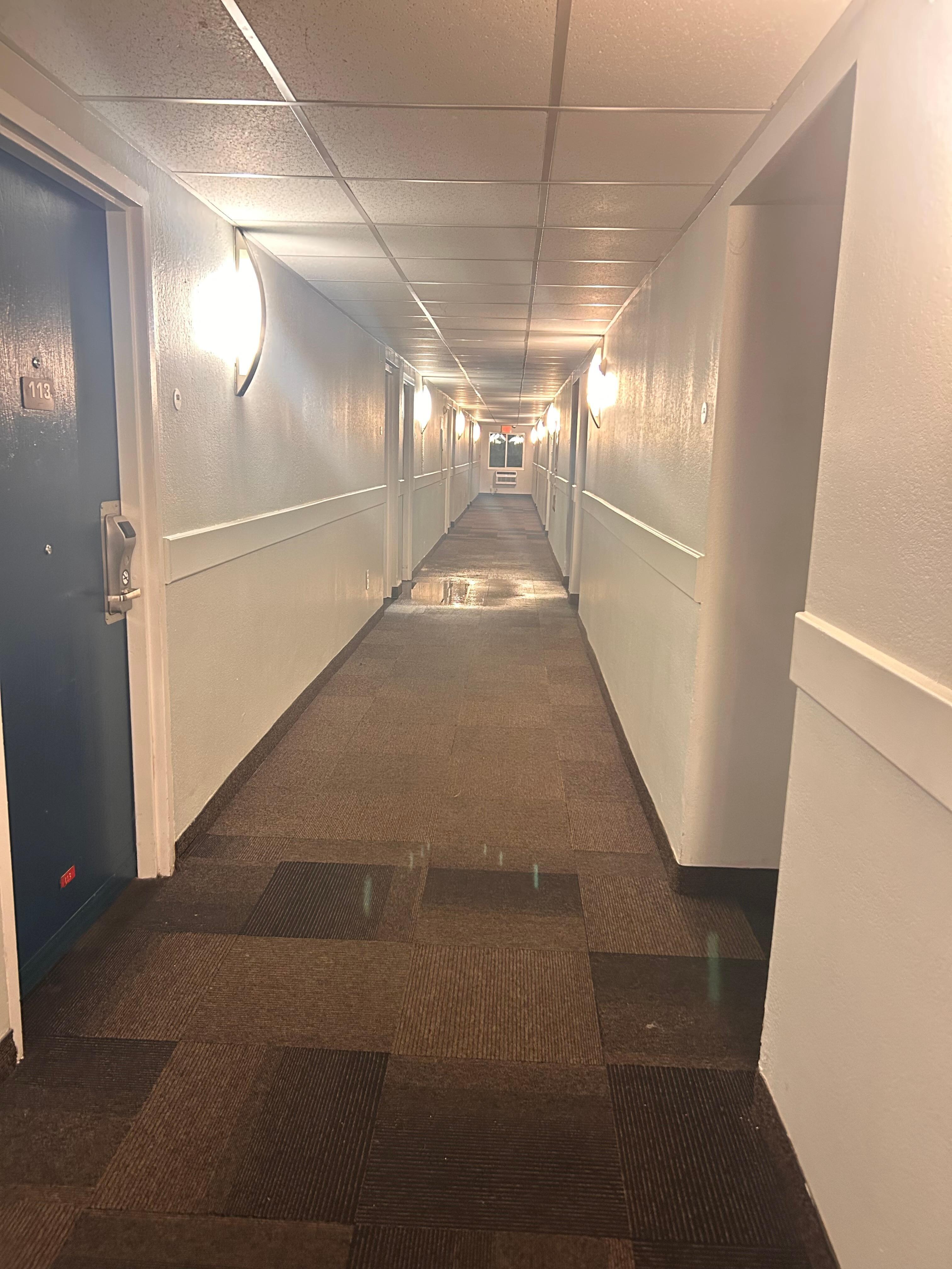 Water flood in the hallway