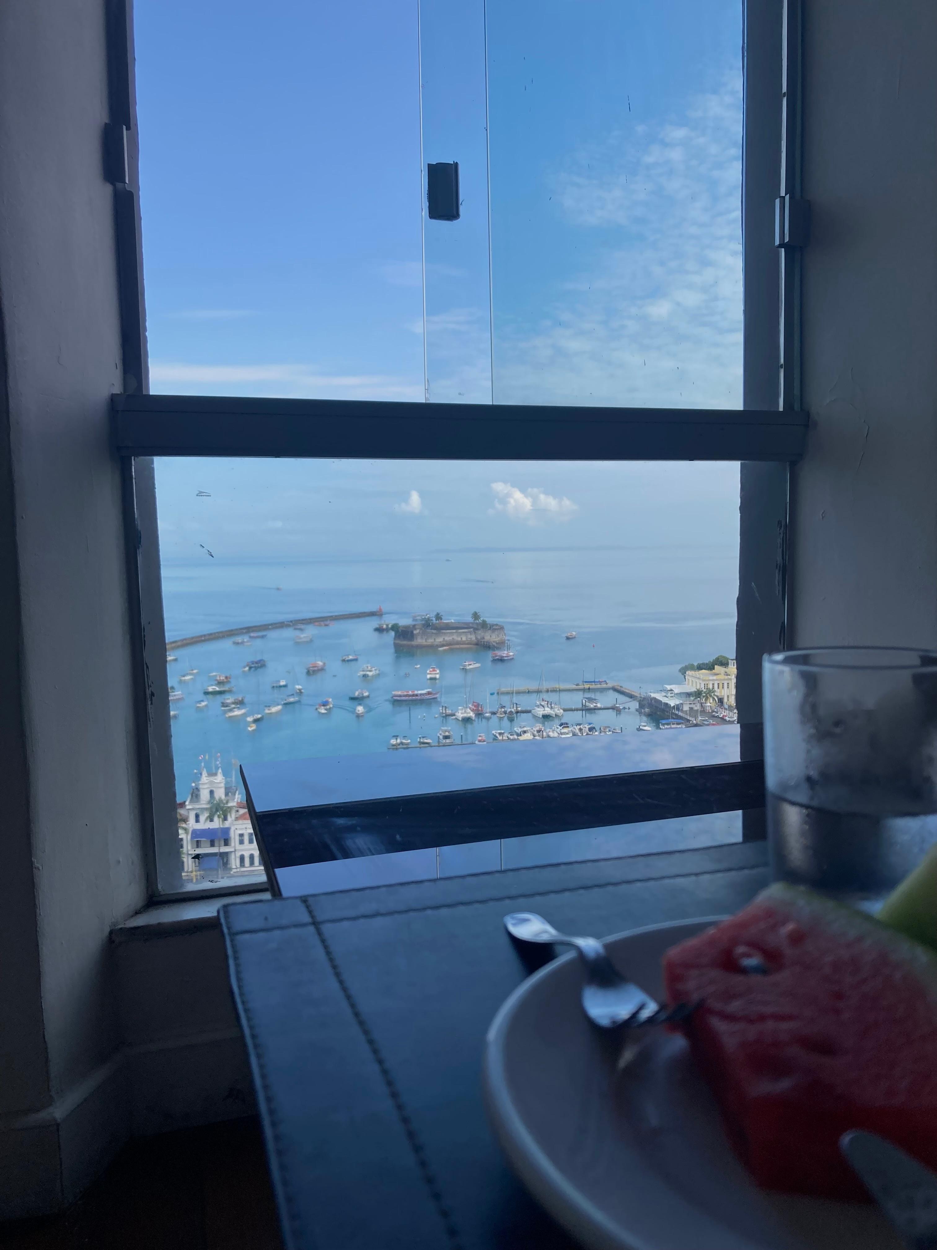 Vista do café da manhã