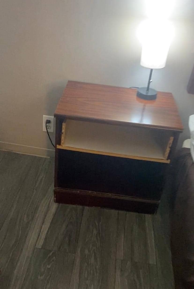Missing drawers on  night stand