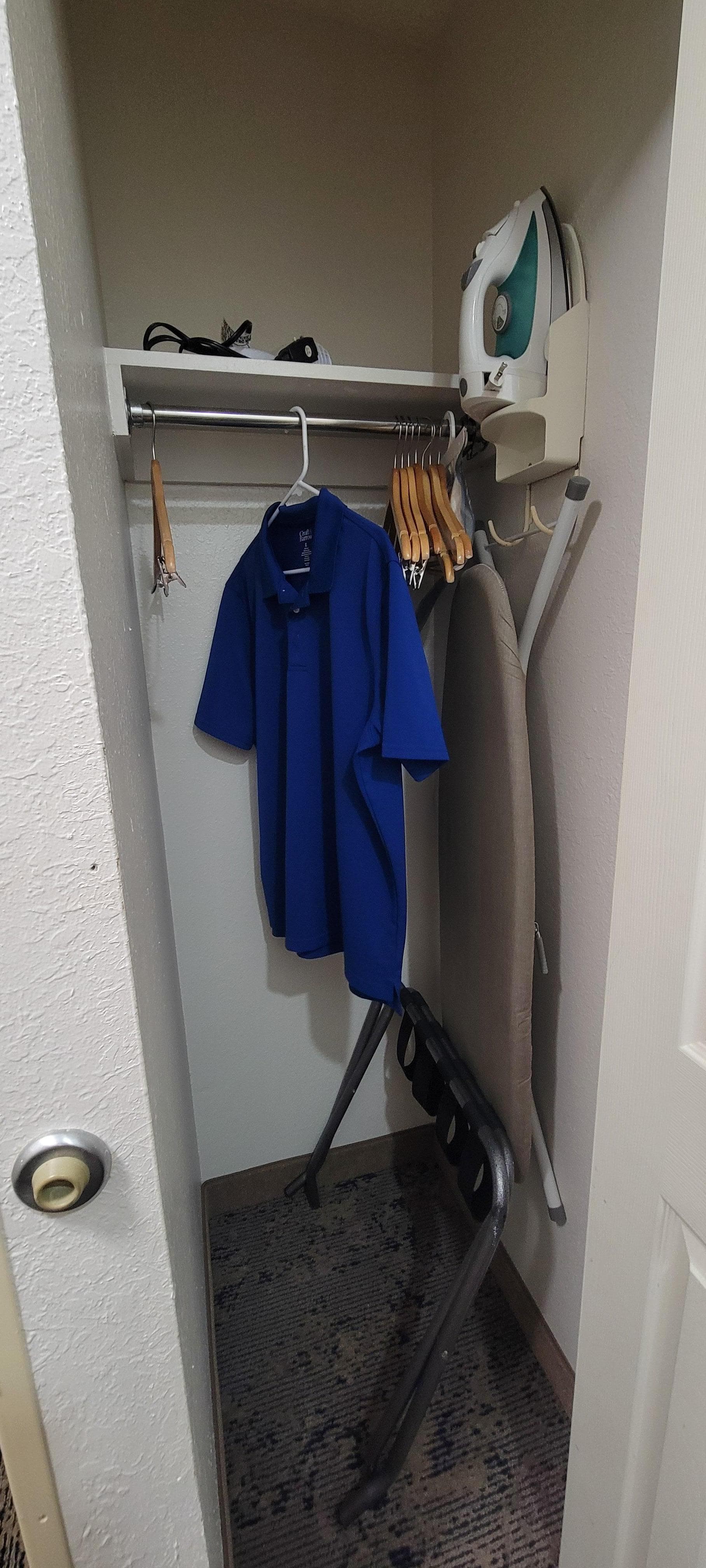 Clothing left in closet in 2nd room