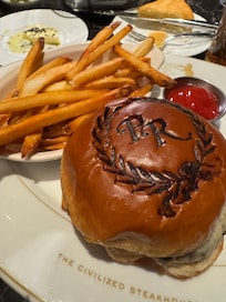 At the Prime Rib restaurant on property