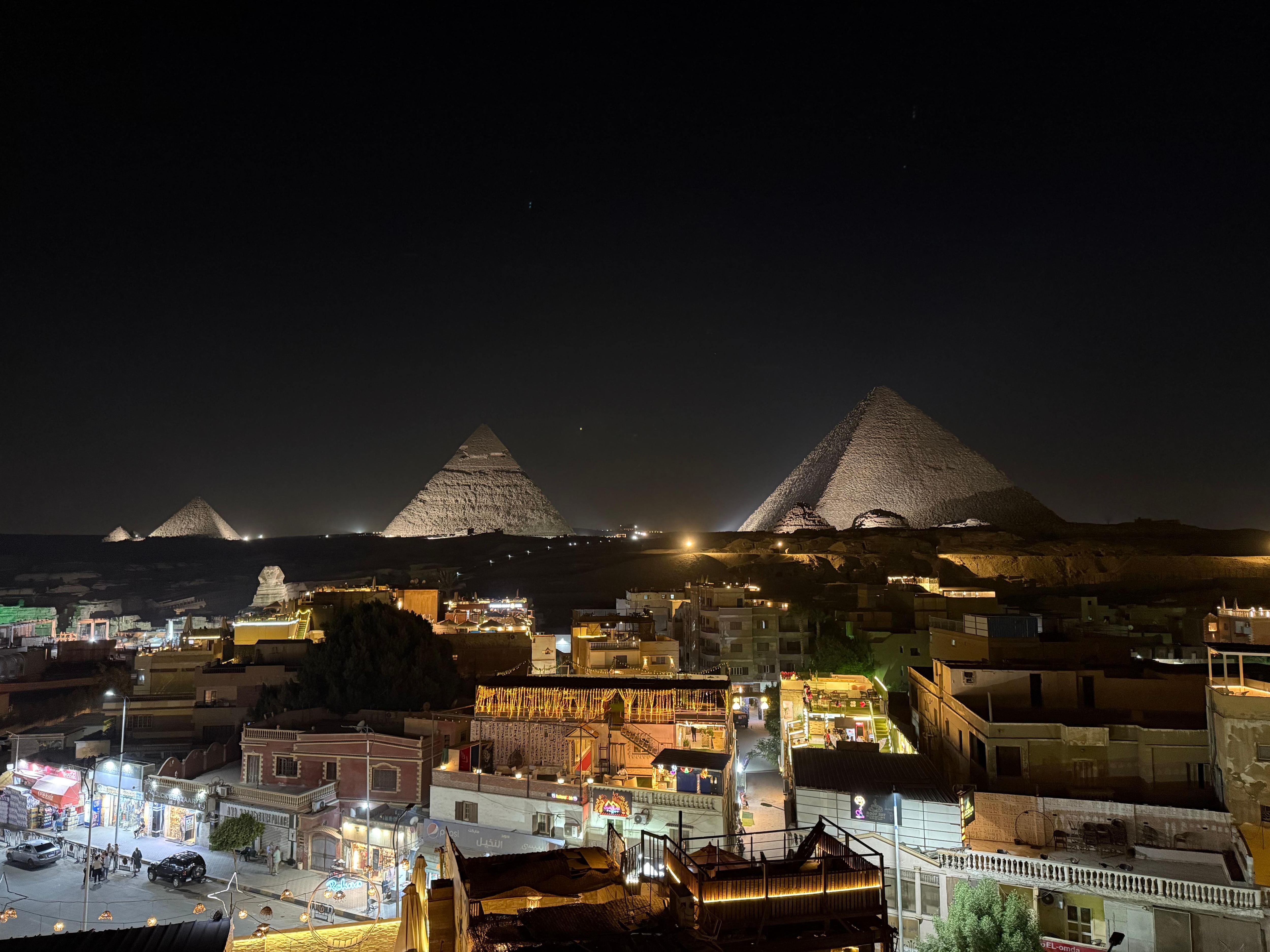 Vue sur le spectacle son et lumière 