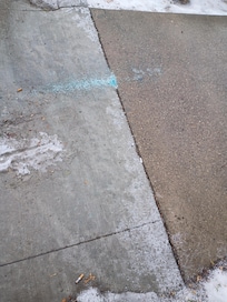 This his how they put salt down after I slipt while walking to my car out front of the main desk