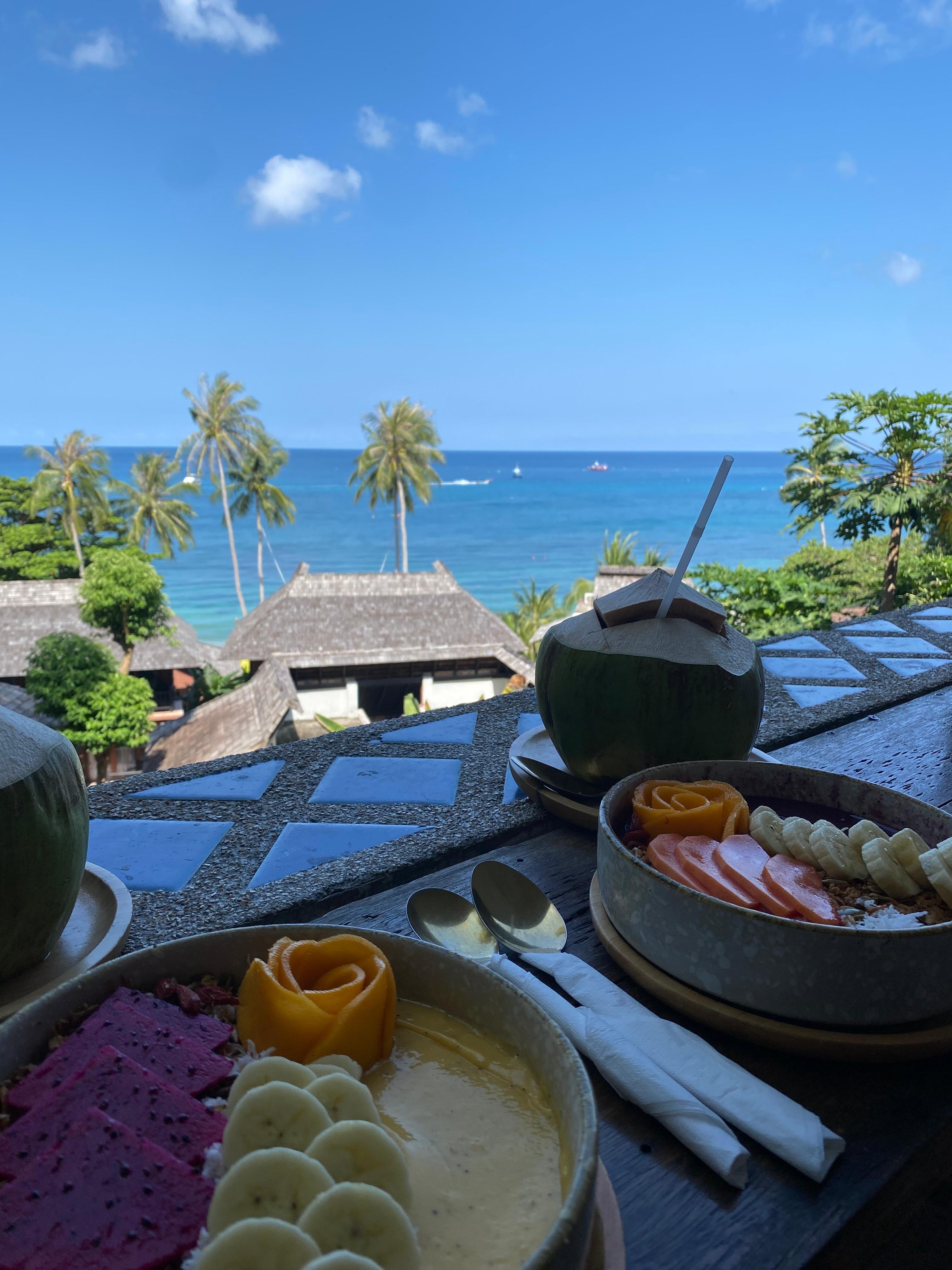 Yoga cafe just above the hotel