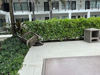 No one on site , chairs broken and just laying around everywhere.