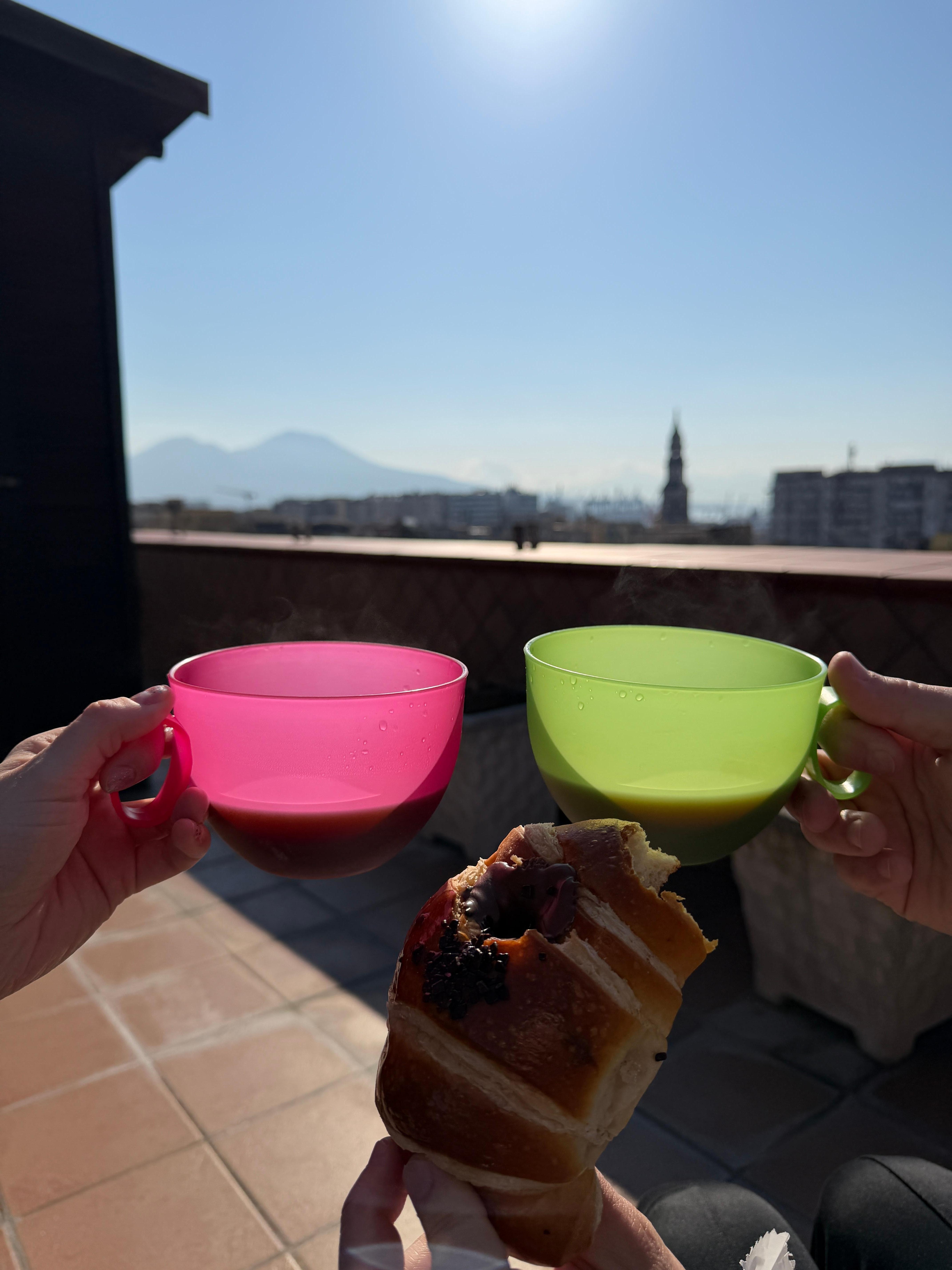 Breakfast at the rooftop terrace