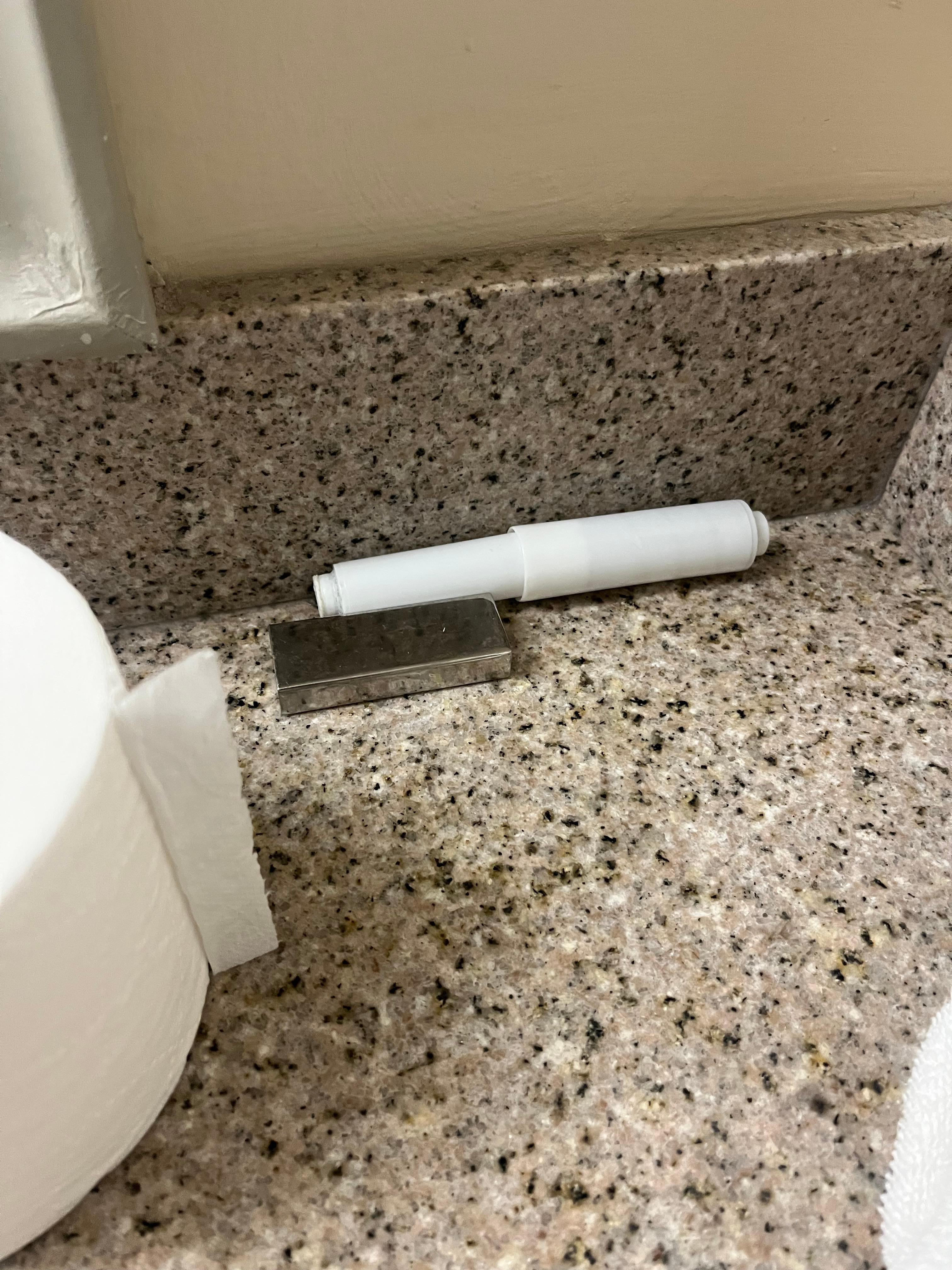 Toilet holder broken