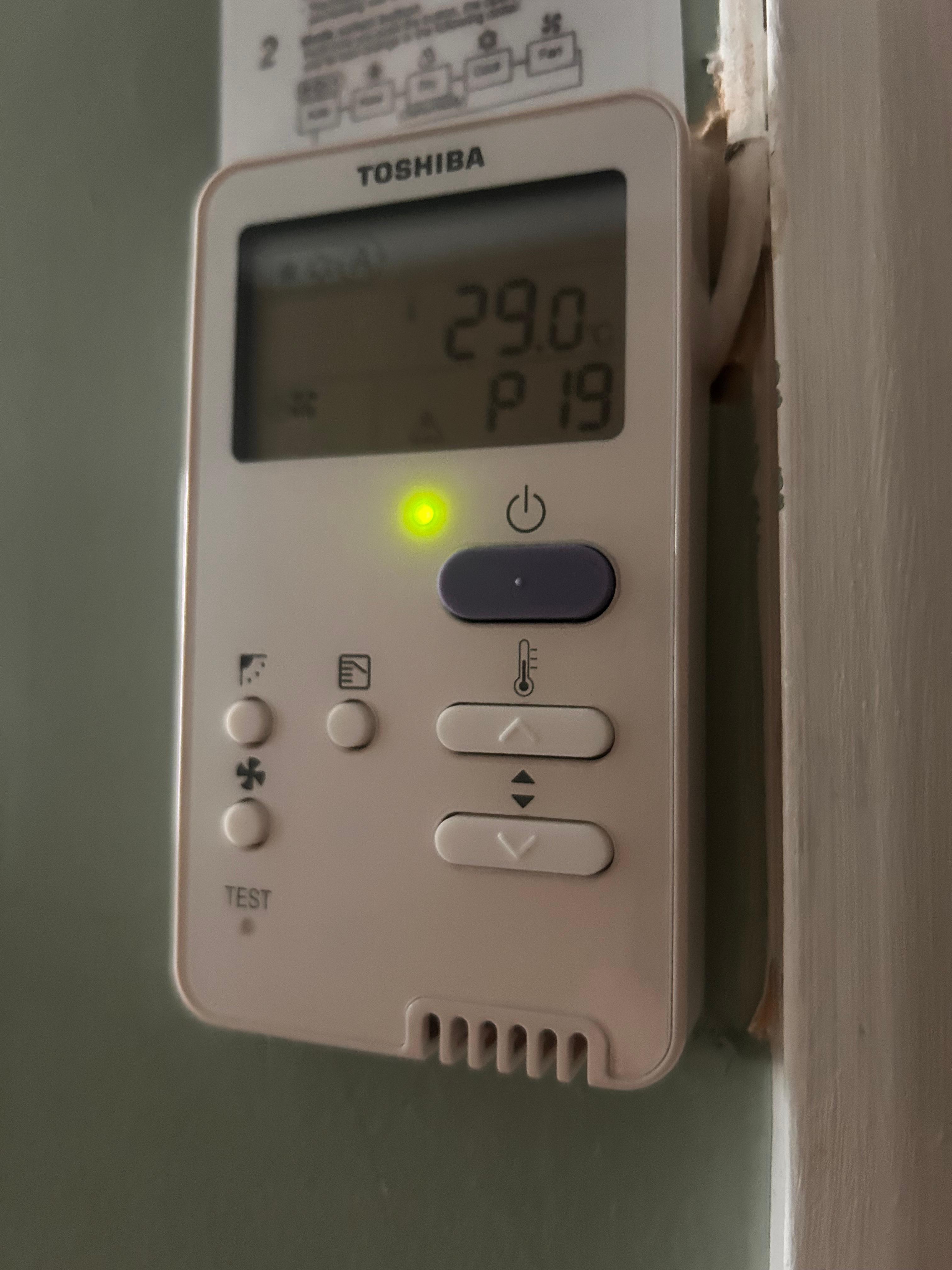 Error code on the thermostat 