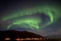 Nordlys- sett fra jacuzzi!