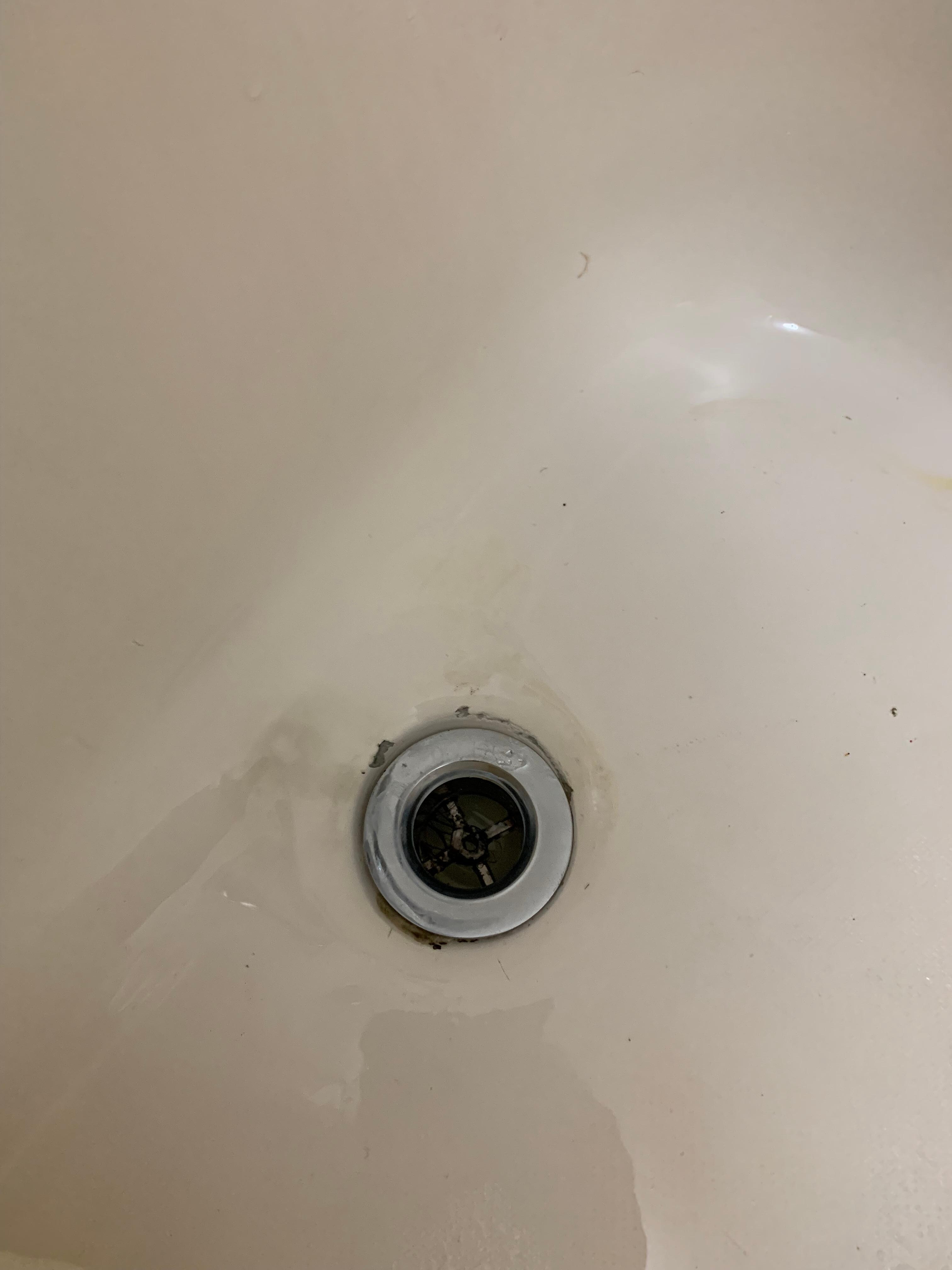 Plug hole in bathtub