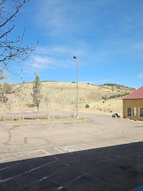 Parking lot from room window