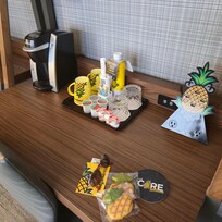 Free in-room amenities.