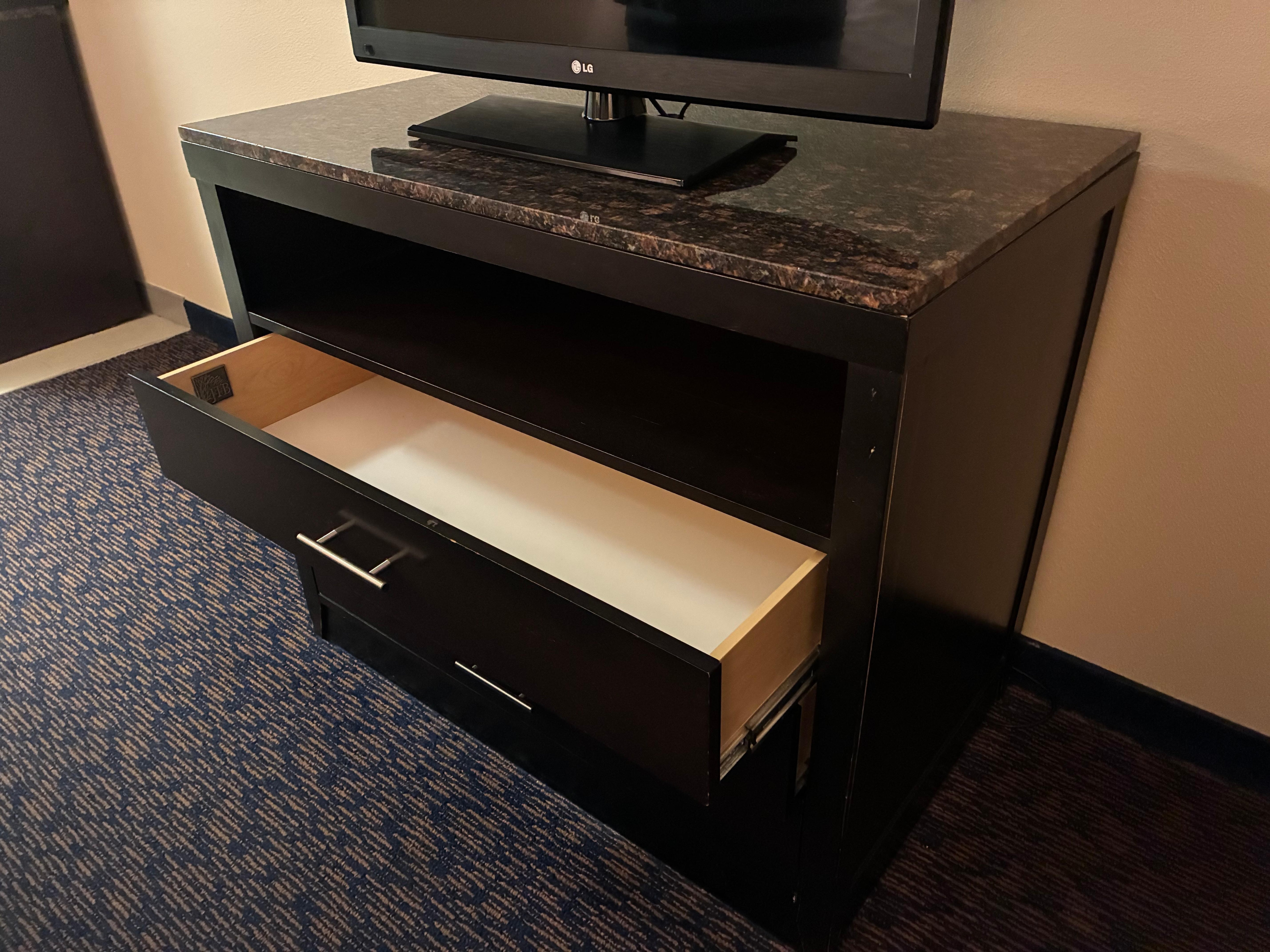 The furniture was not level and drawers would not stay closed 