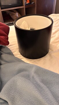 Gotera arriba de la cama