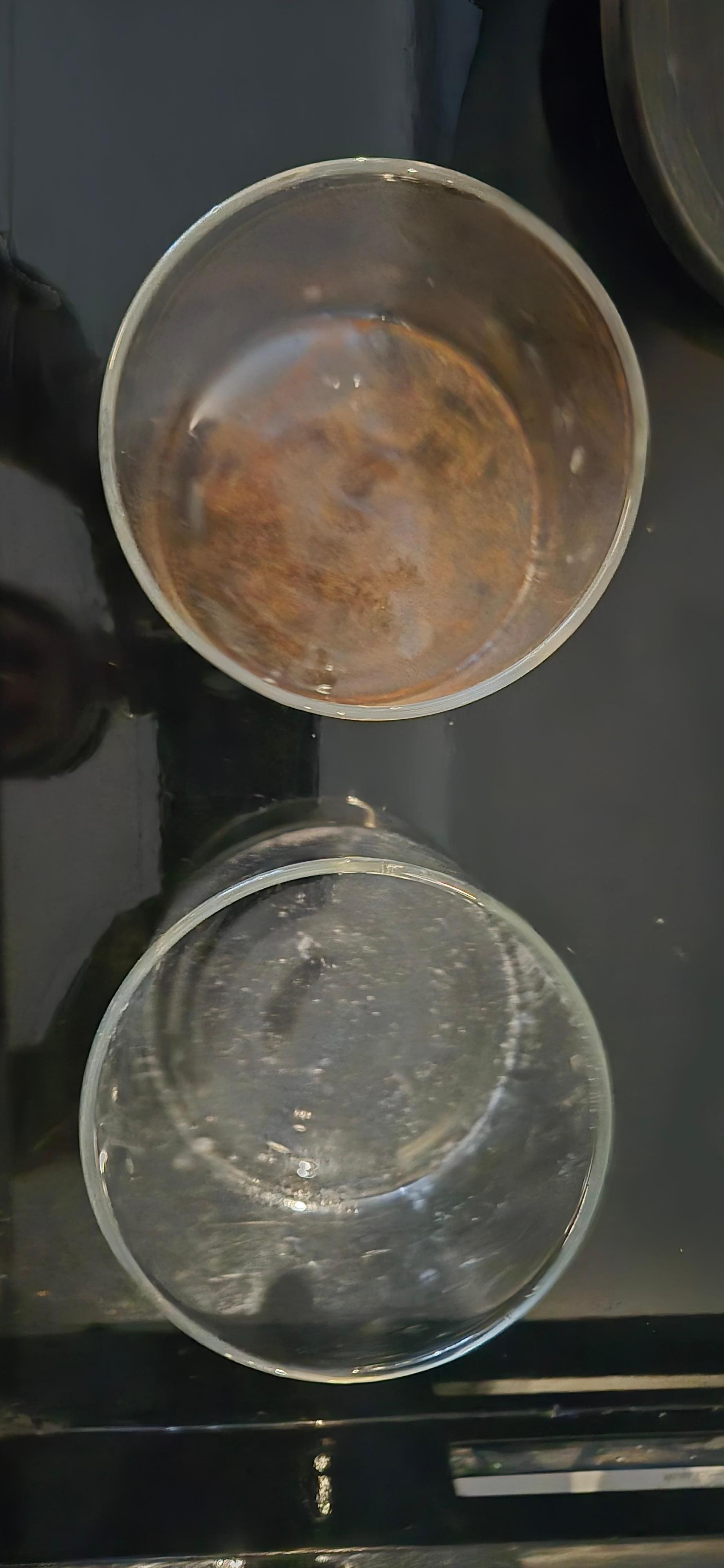 Dirty tea and sugar bowls