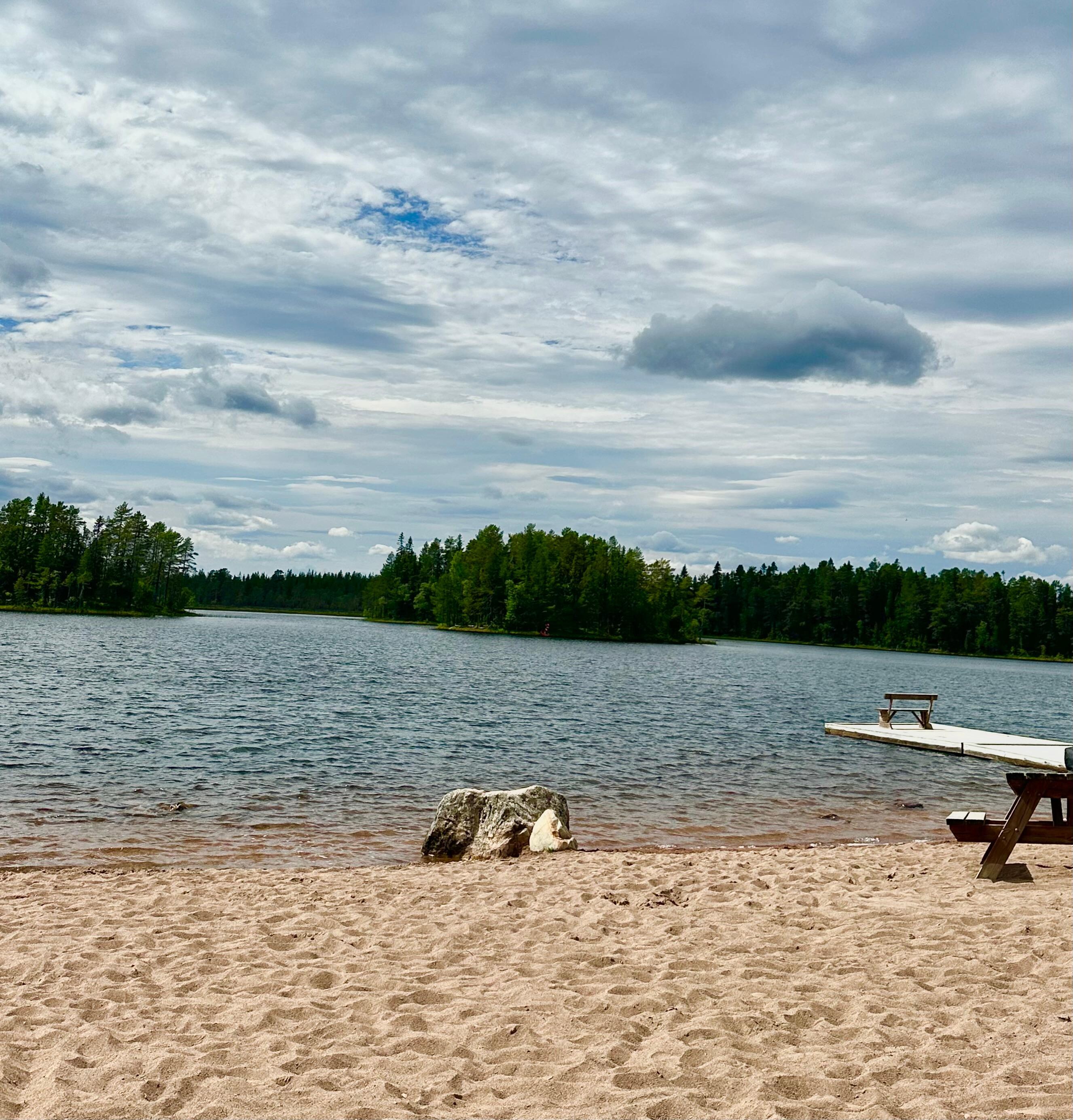 Fin liten badstrand. 
