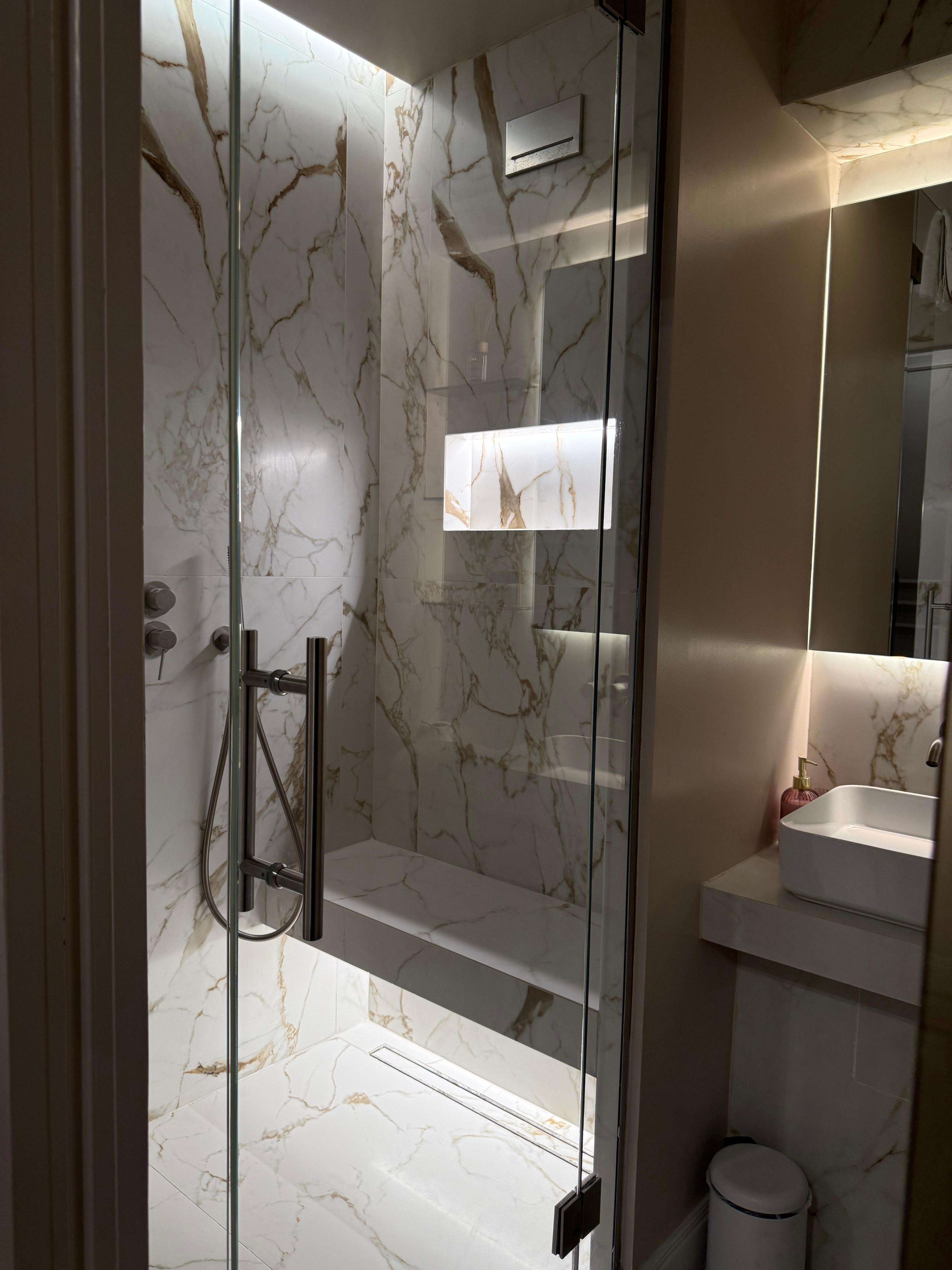 The modern and comfortable shower