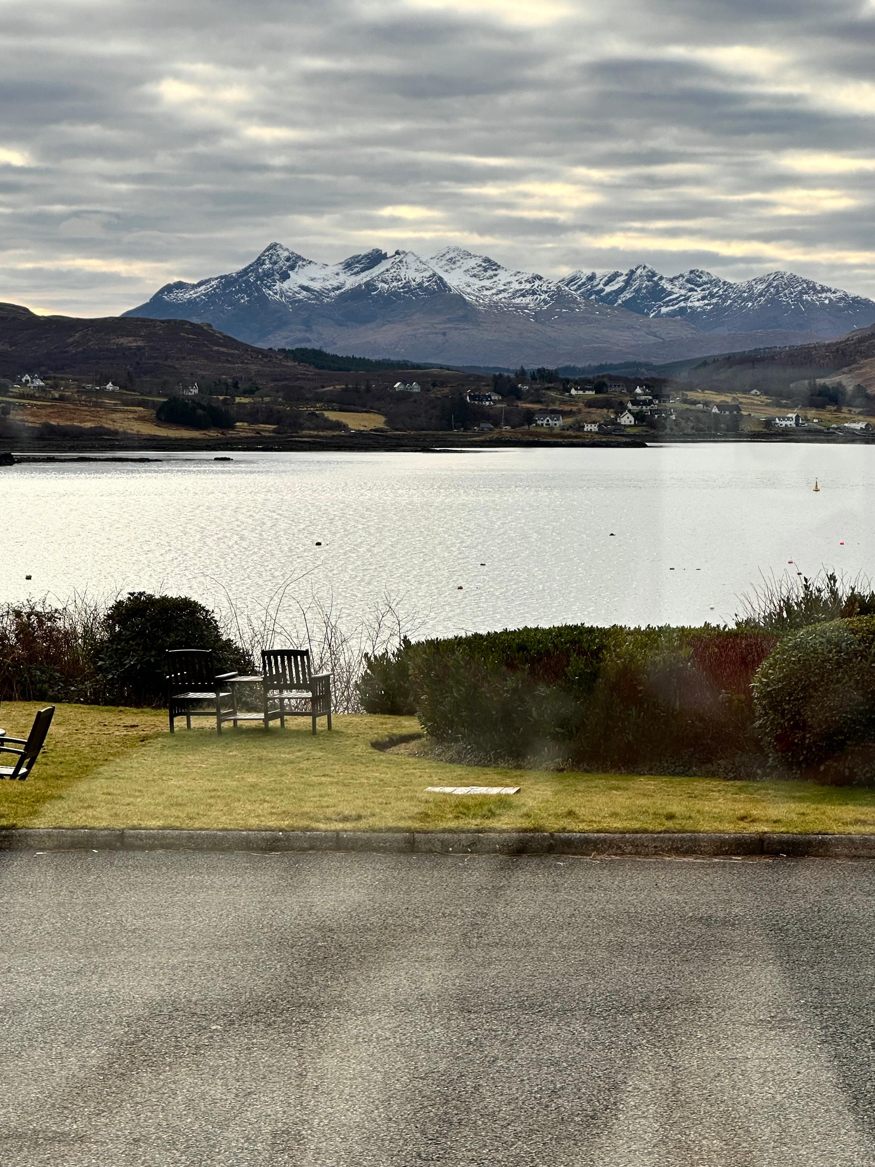 Looking across Portee Bay to the Coullin Hills