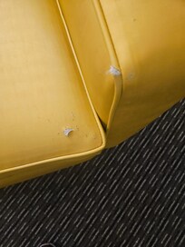 Chair had puncture marks