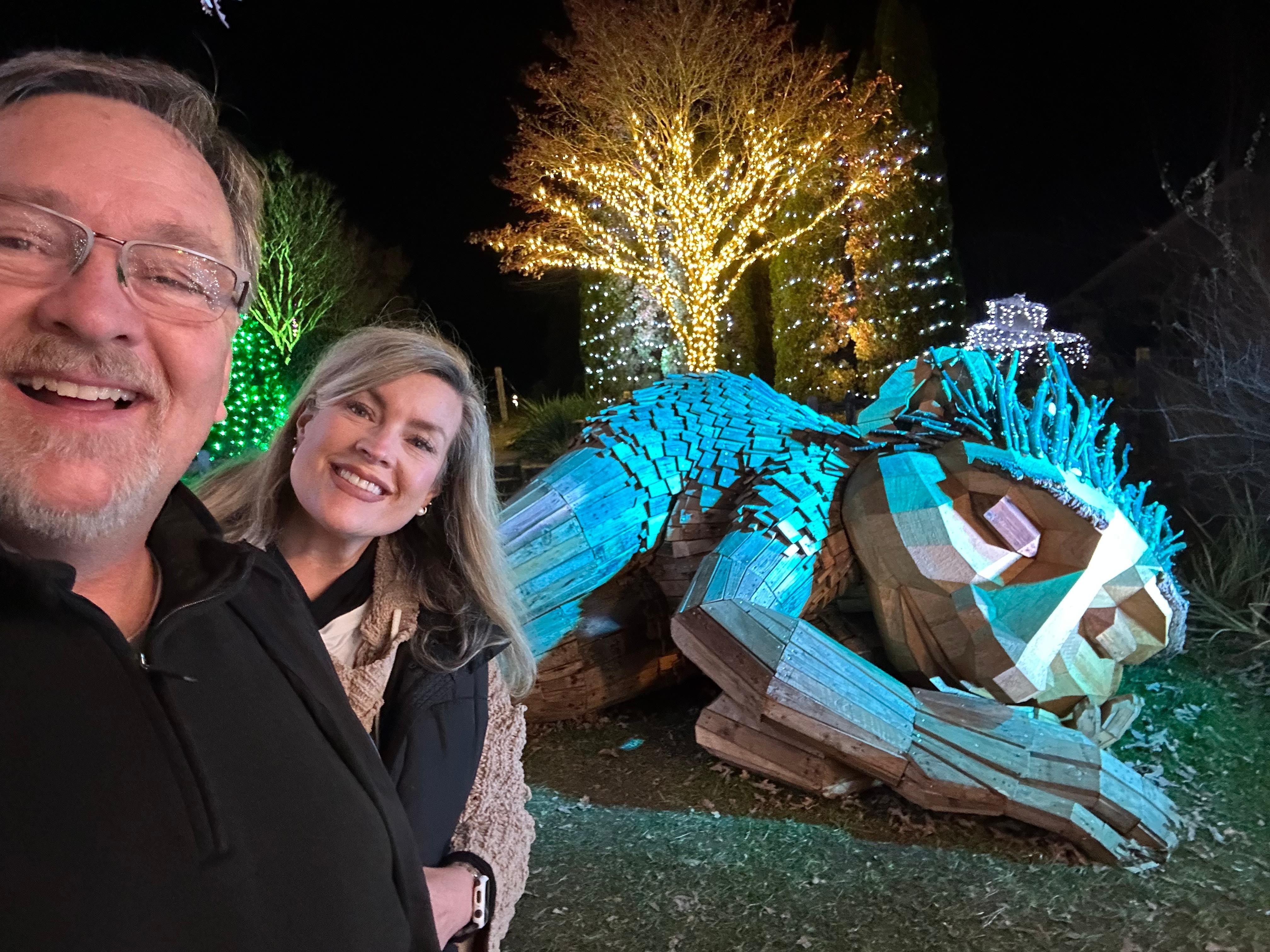 Got to go to the Arboretum for the Christmas lights and to see the baby trolls that was awesome too