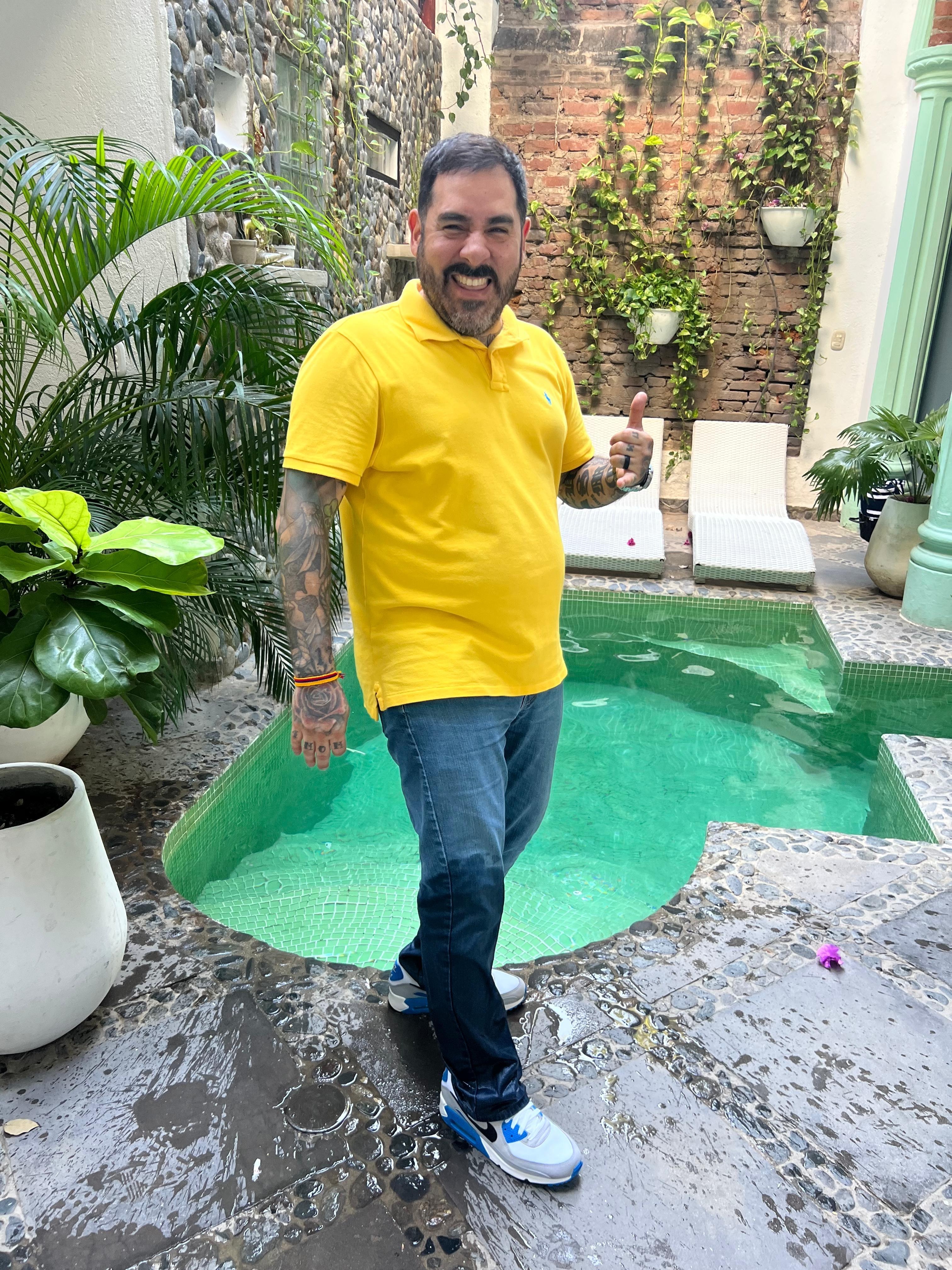 I was busy admiring the place and stepped in to the pool! 🤣🤣🤣