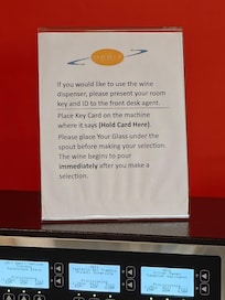 The wine bar, if you wish to indulge.