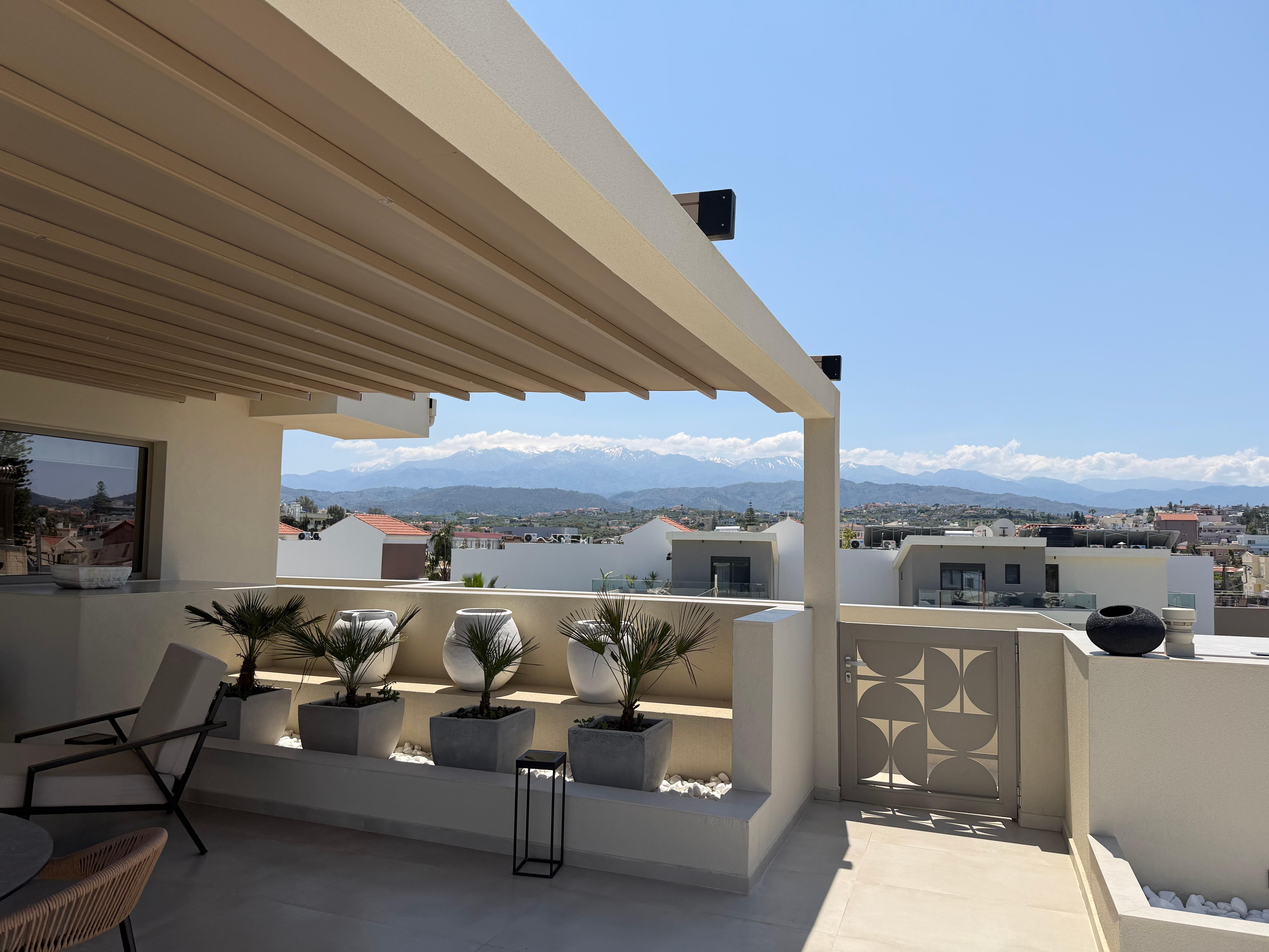 View of the snow capped mountains 