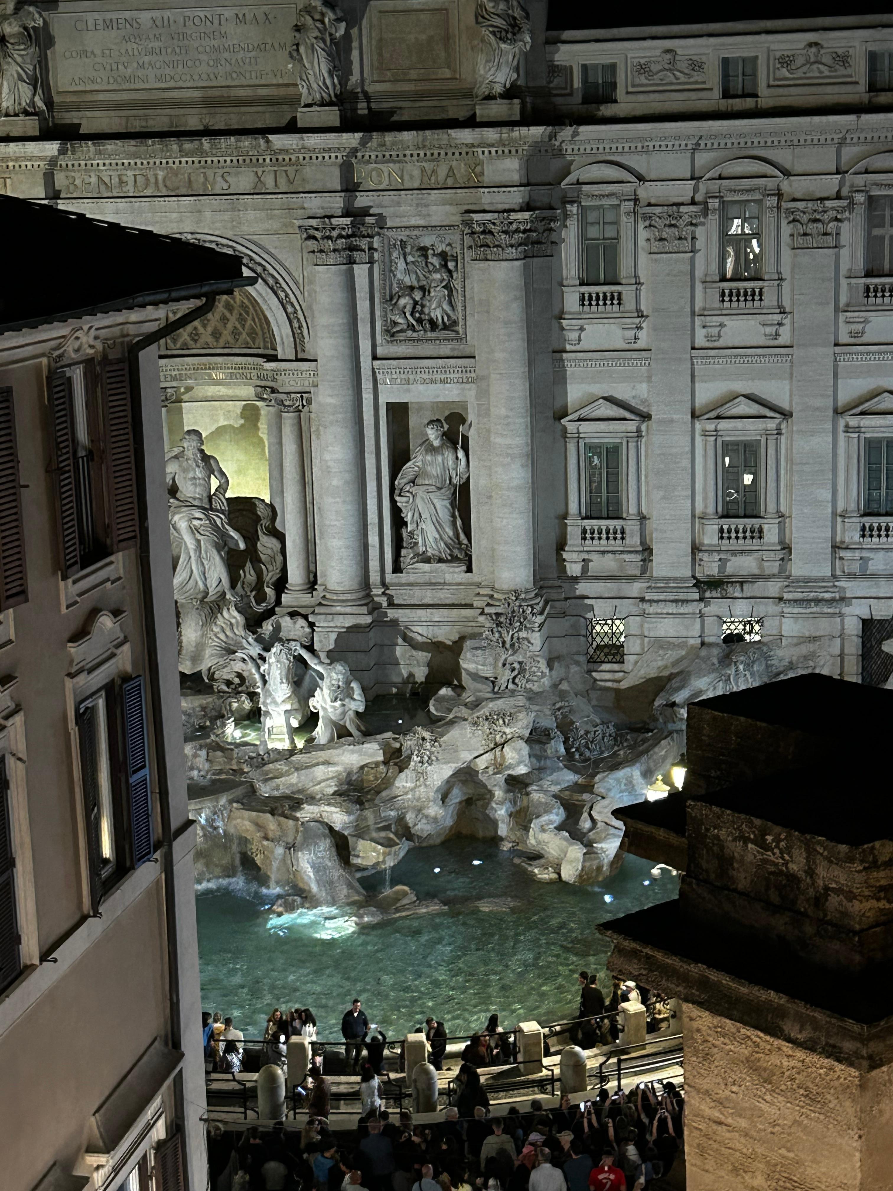 View from the rooftop bar at Harry’s bar, Trevi