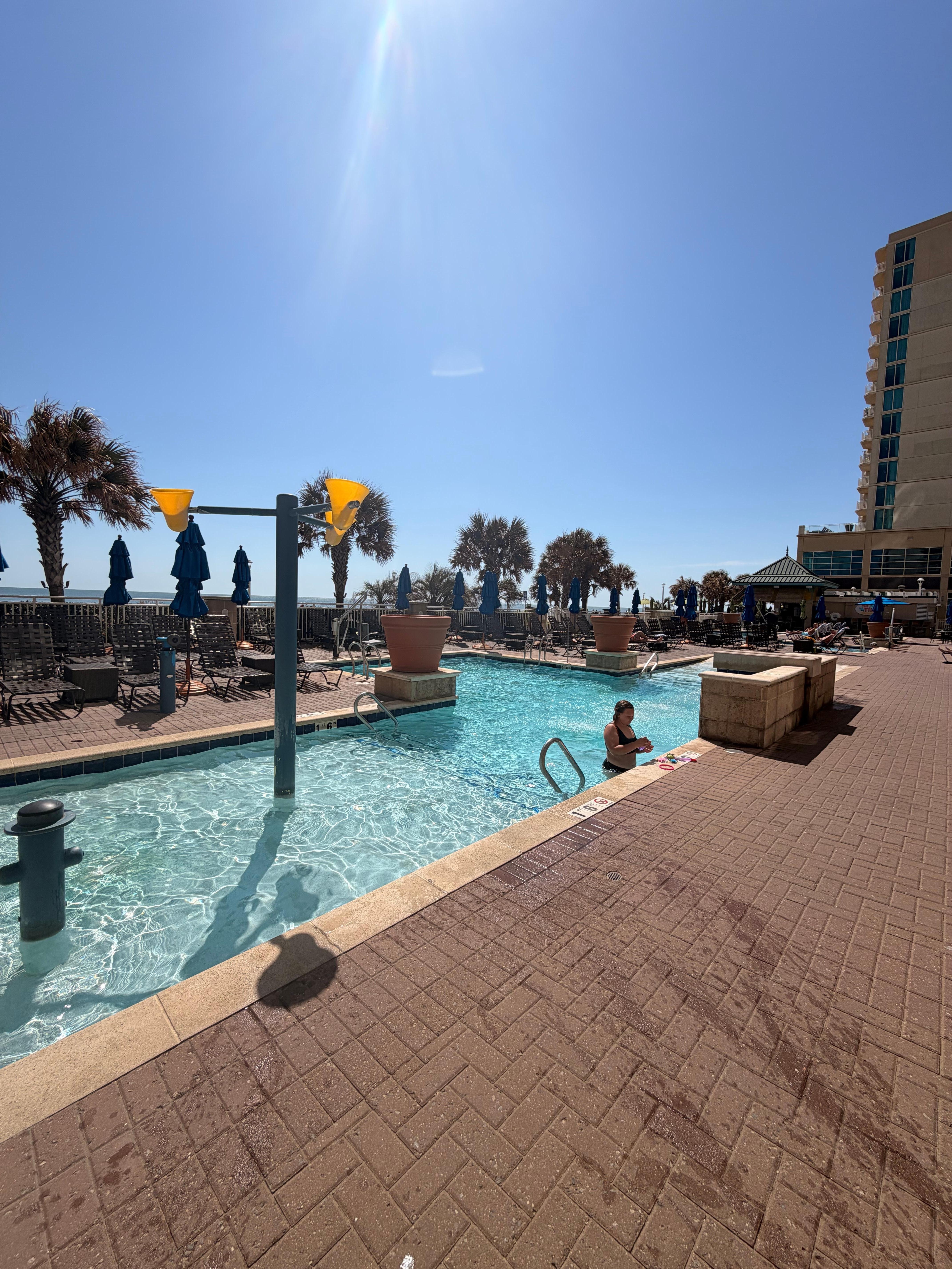 Outdoor pool area 