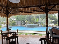 View from the restaurant on the pool