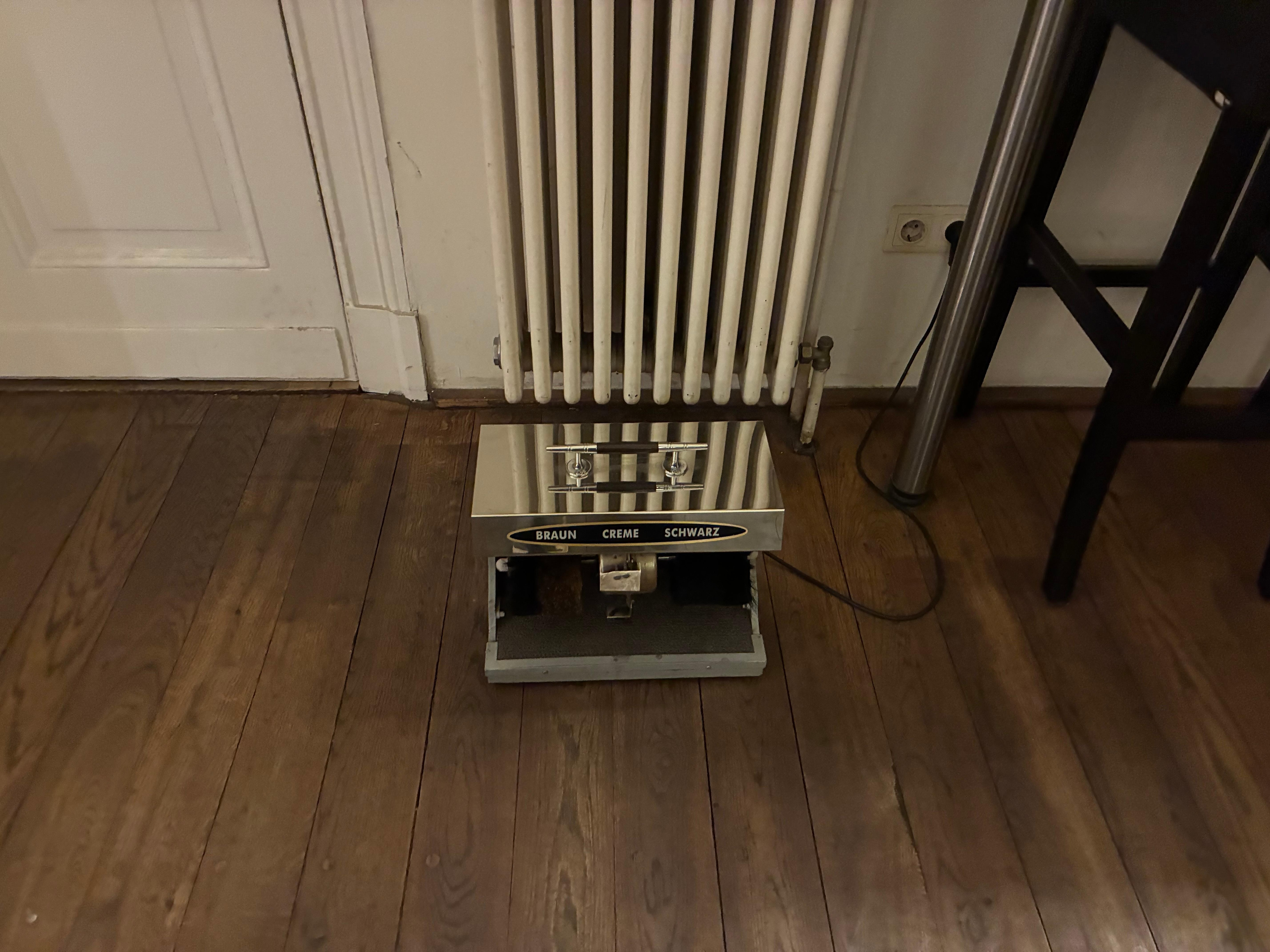 Coffee maker on floor