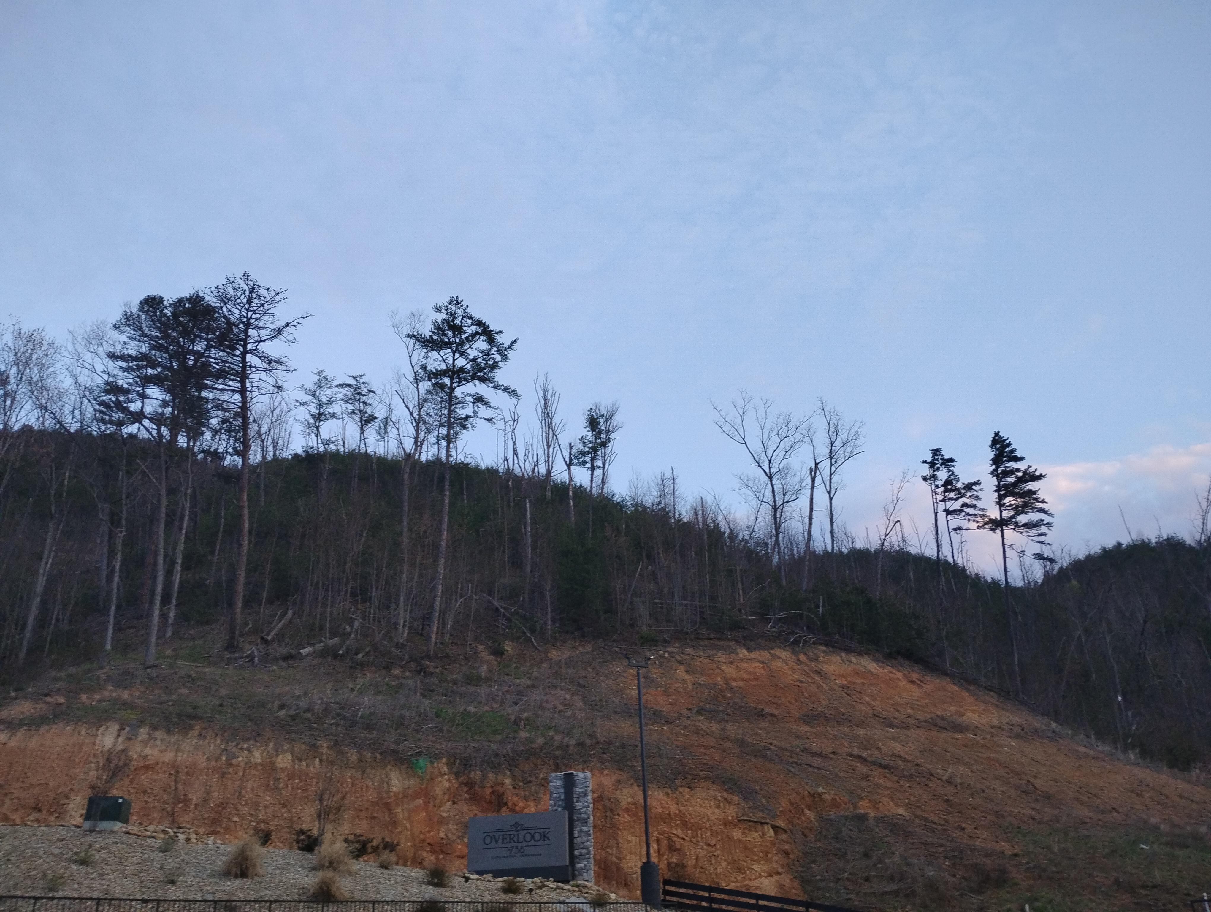 Back mountain behind chalet