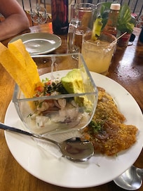 The ceviche and margarita were amazing