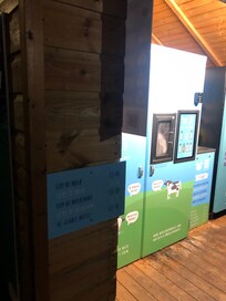 Milk and food vending machine in the carpark