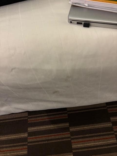 stains on comforter