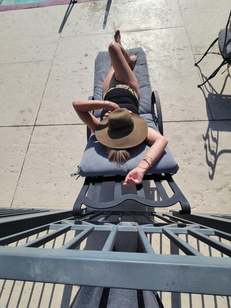 Relaxation by the Crown Plaza pool!