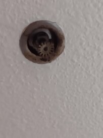 Rusted out sprinklers over your head