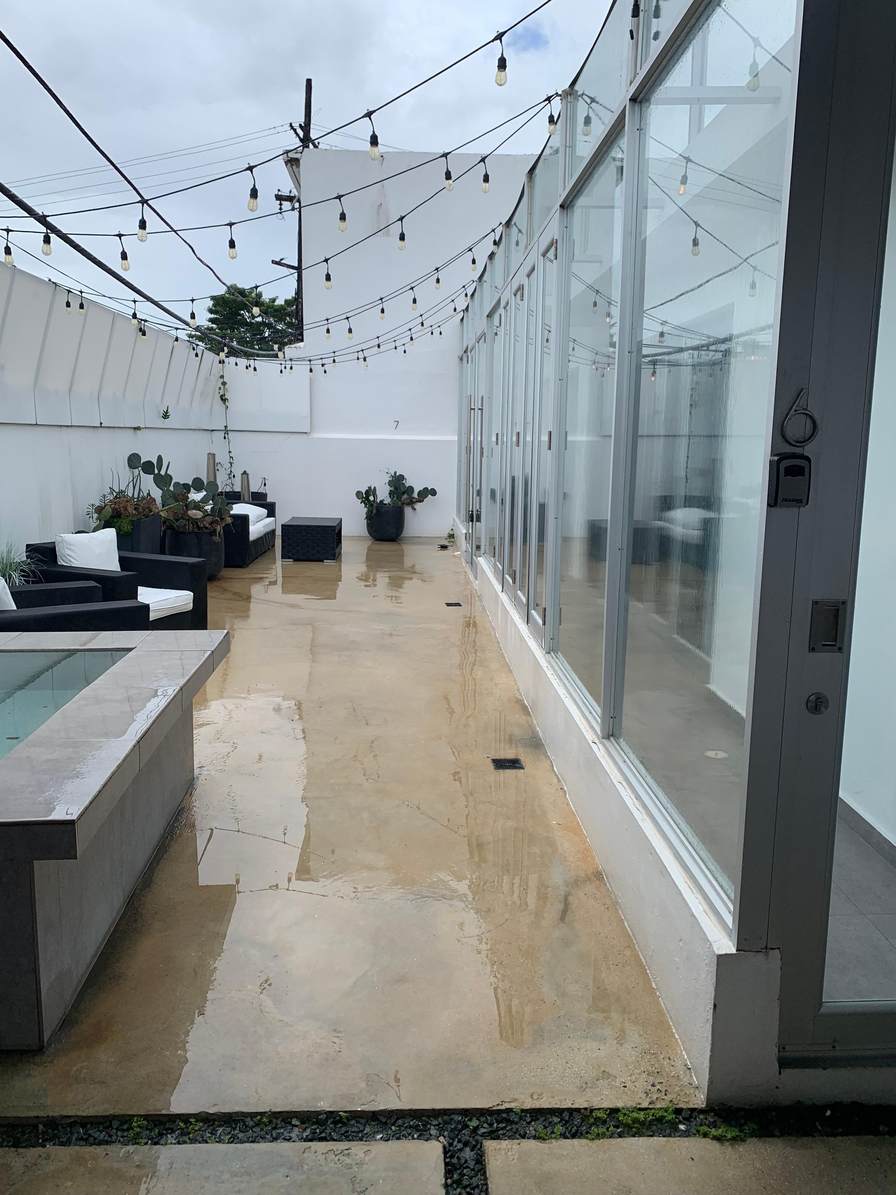 This area was for three of the apartments, and there was another courtyard on the other side of the building